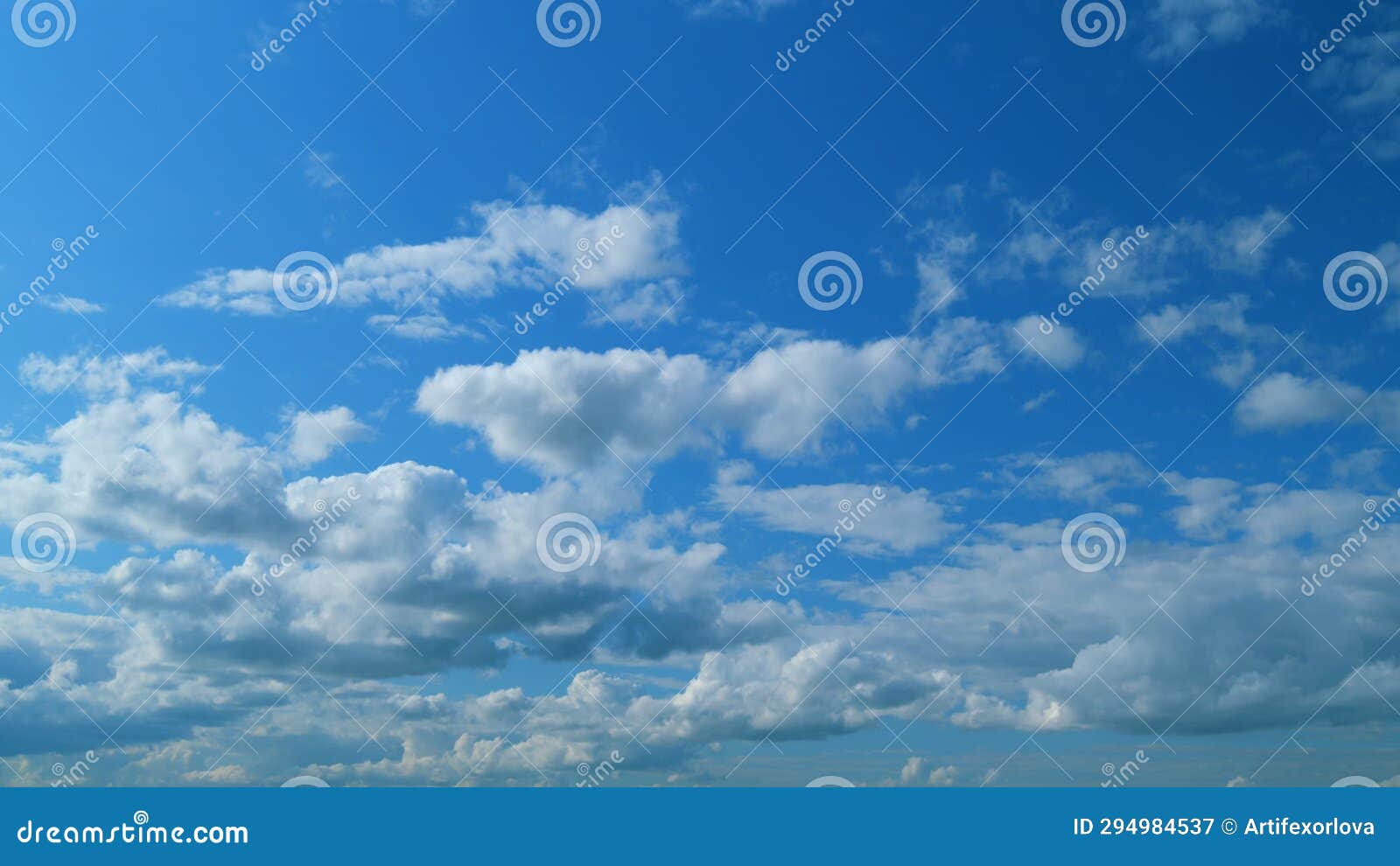 Tropical Summer Sunlight. Various Layers of Clouds Move in Different ...