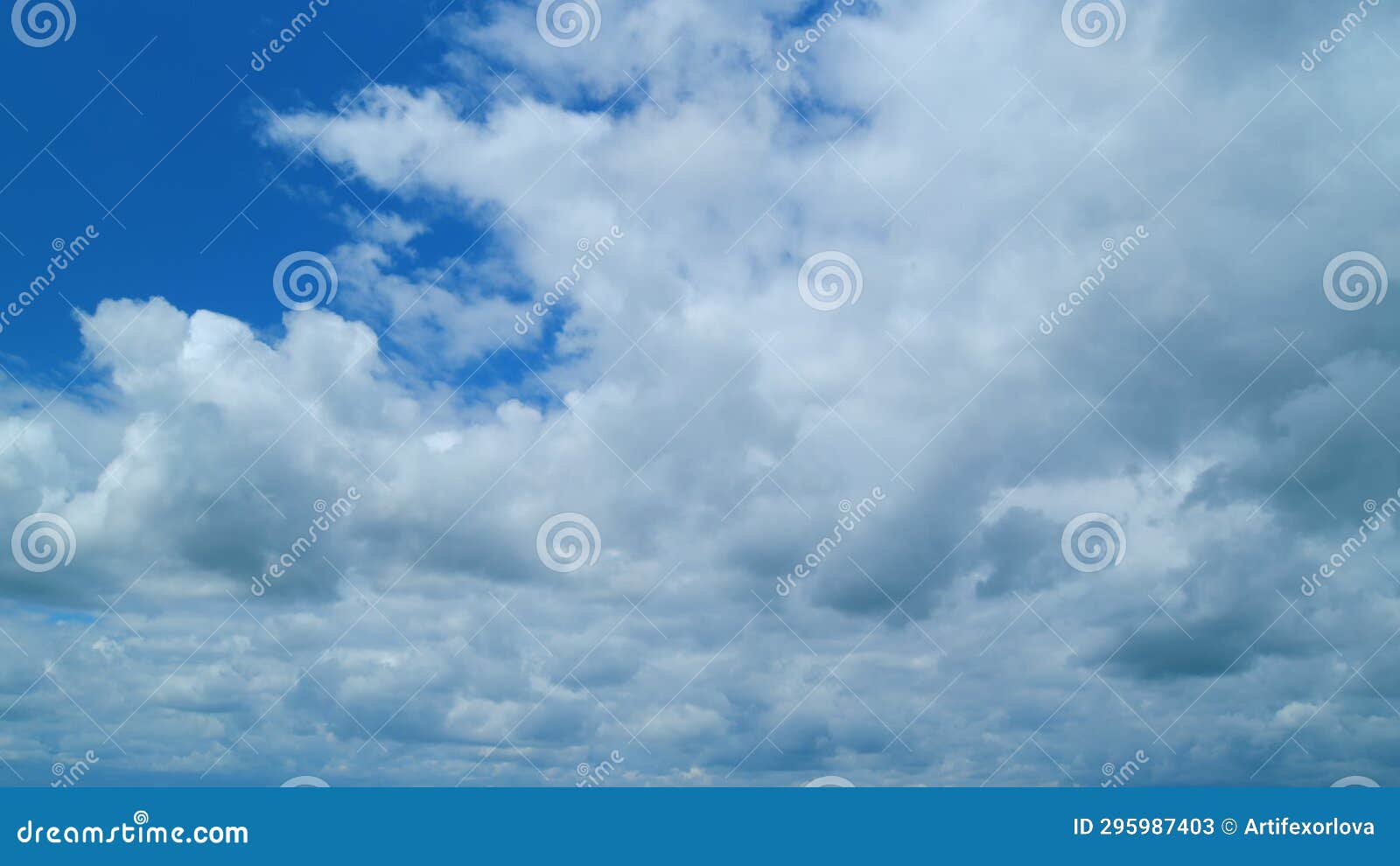 Tropical Summer Sunlight. Various Layers of Clouds Move in Different ...