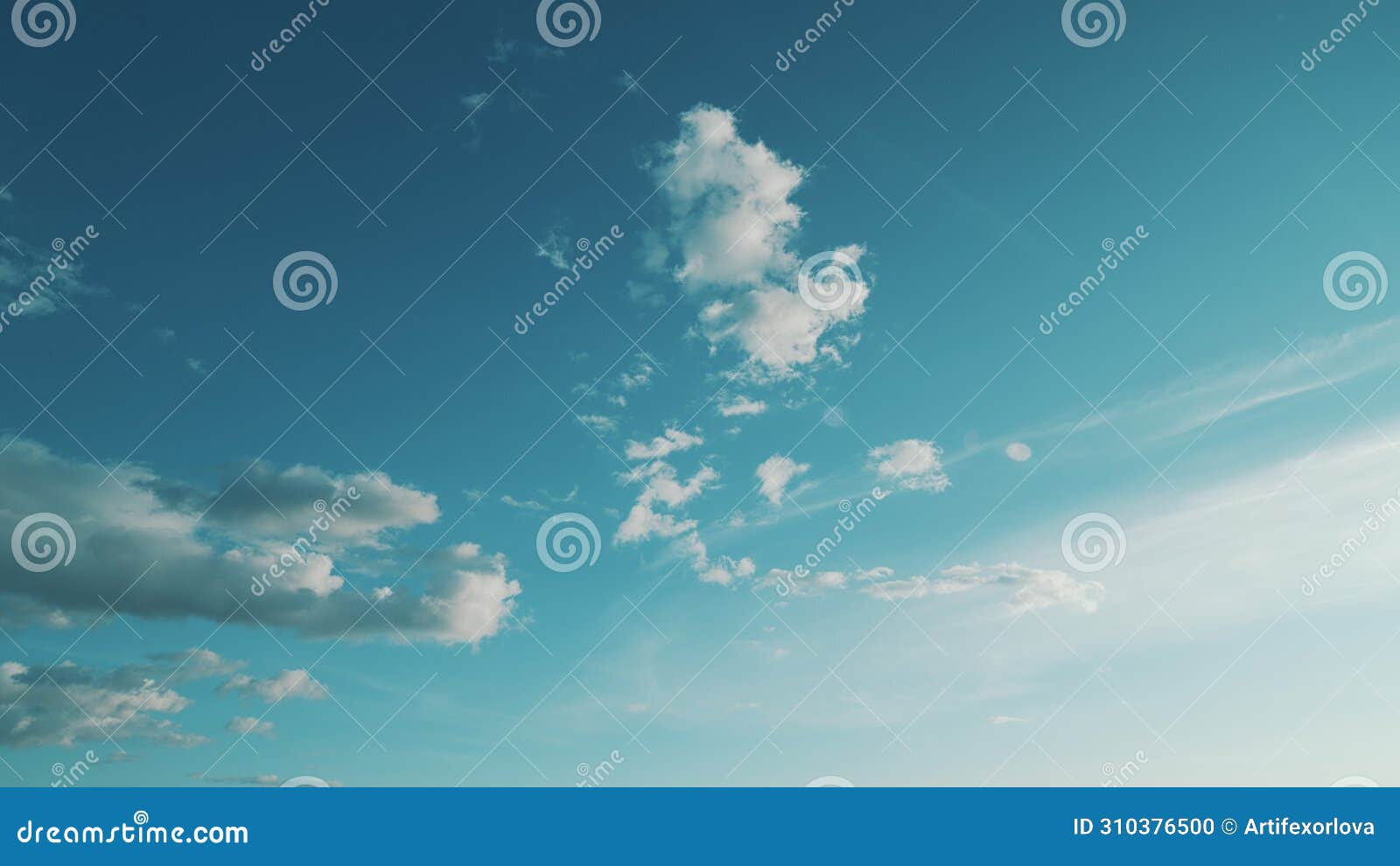 Tropical Summer Sunlight. Various Layers of Clouds Move in Different ...