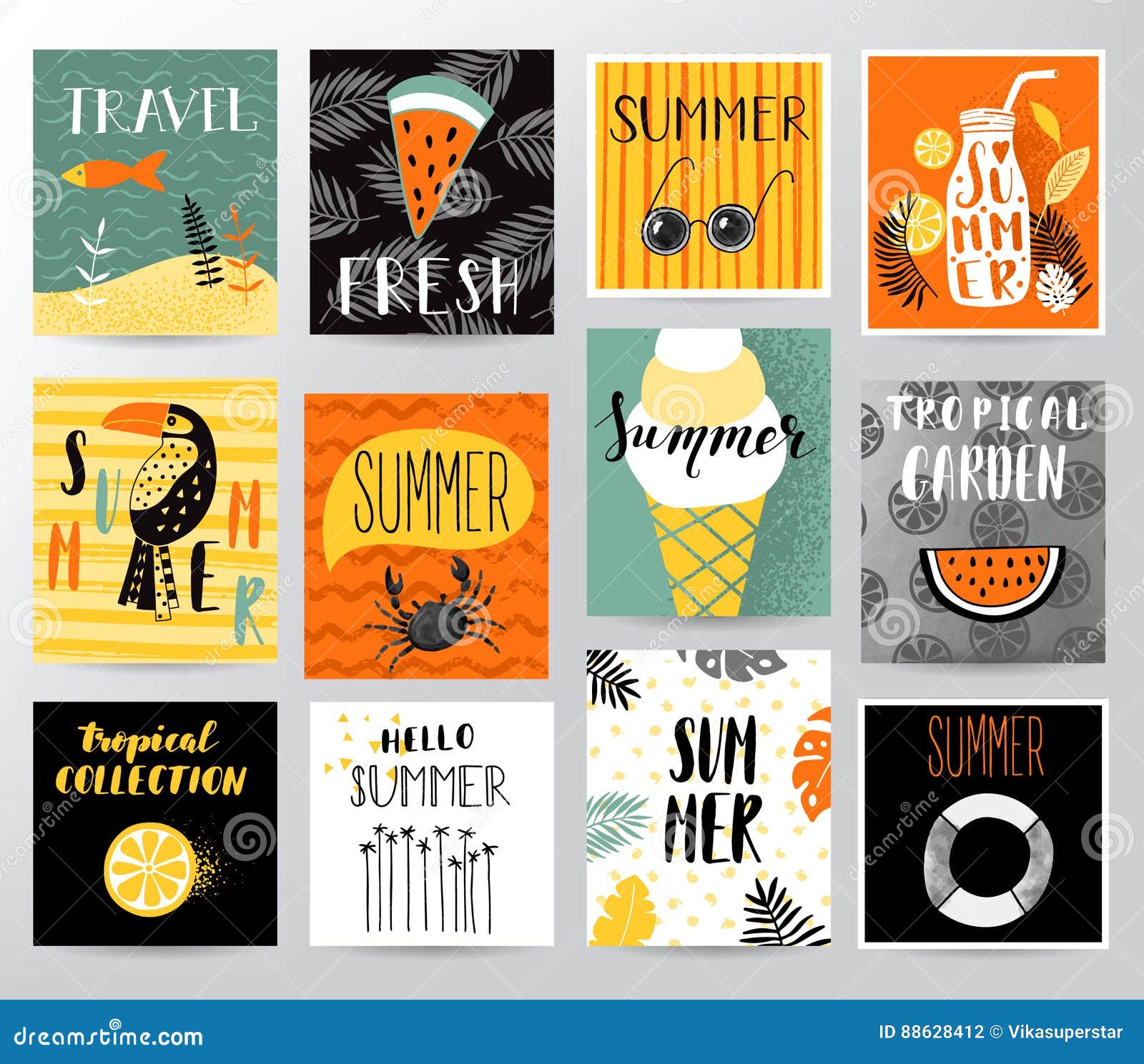 Tropical Summer Vector Illustration Stock Vector - Illustration of ...