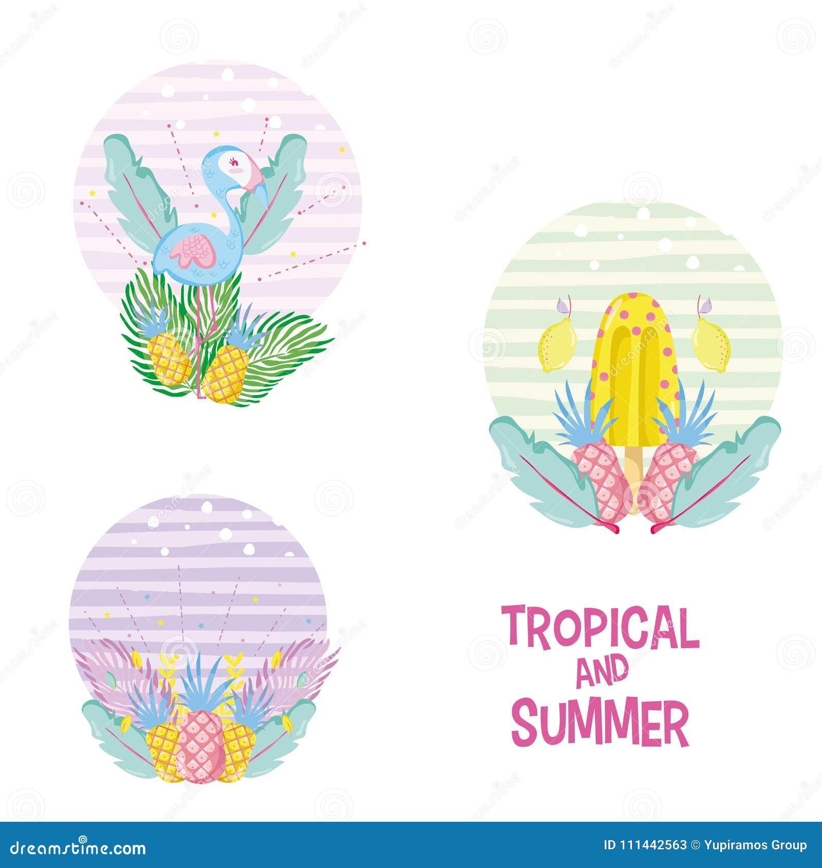 Tropical and summer stock vector. Illustration of beach - 111442563