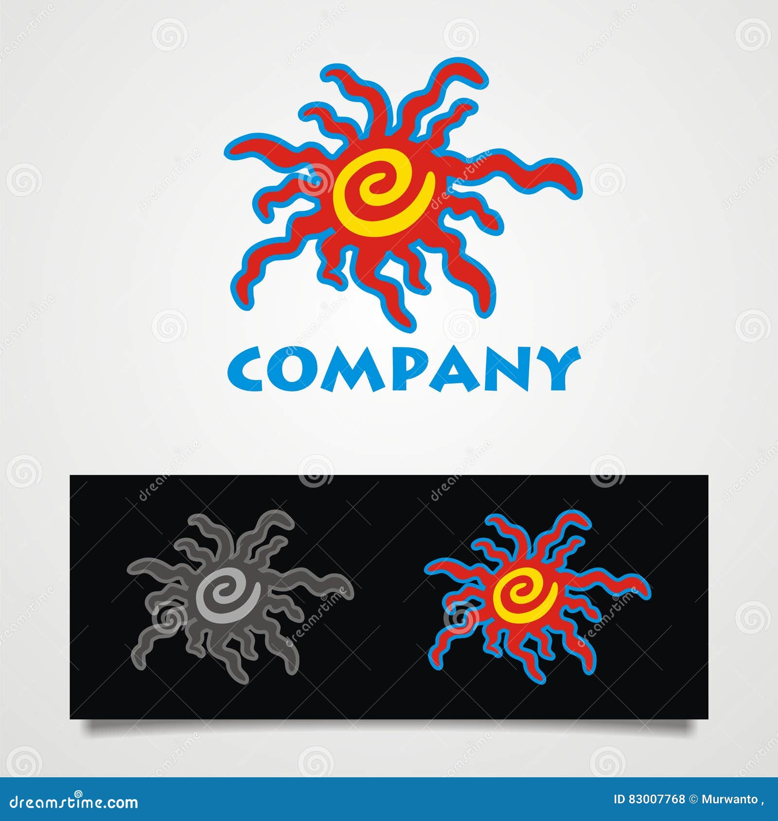 Tropical Sun Logo stock vector. Illustration of burn - 83007768