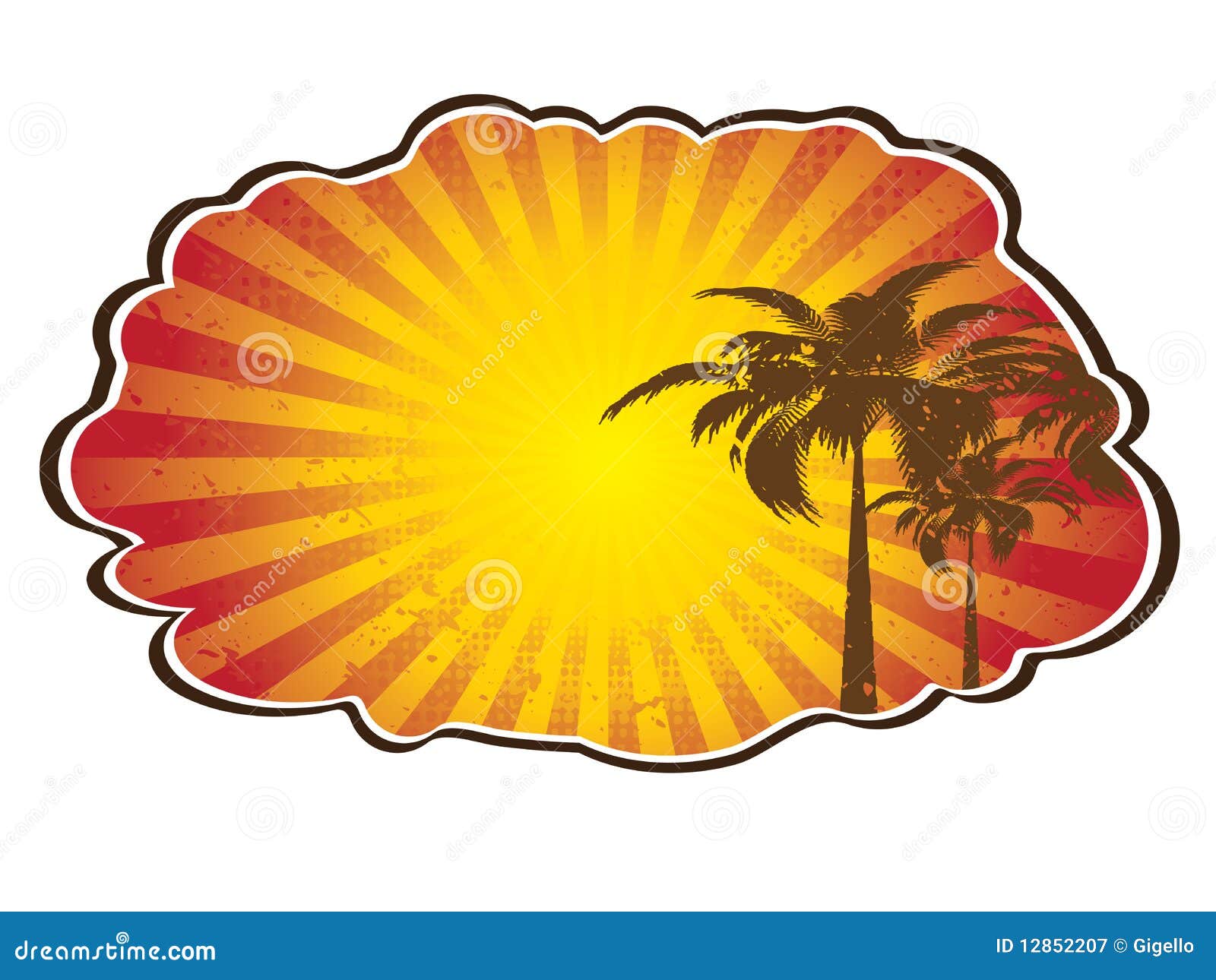 Tropical sun splash stock vector. Illustration of yellow - 12852207