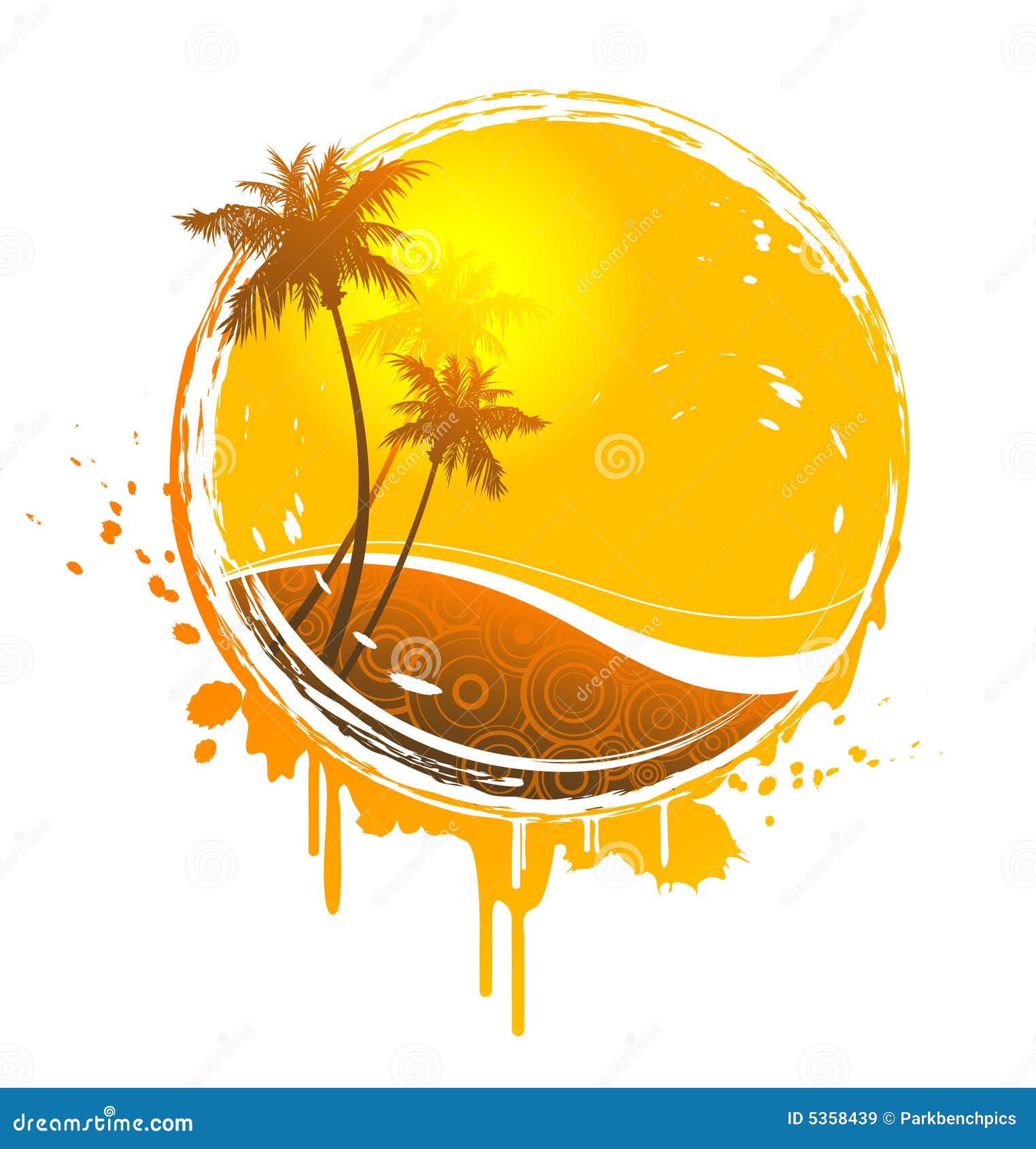 Tropical sun splash stock vector. Illustration of backdrop - 5358439