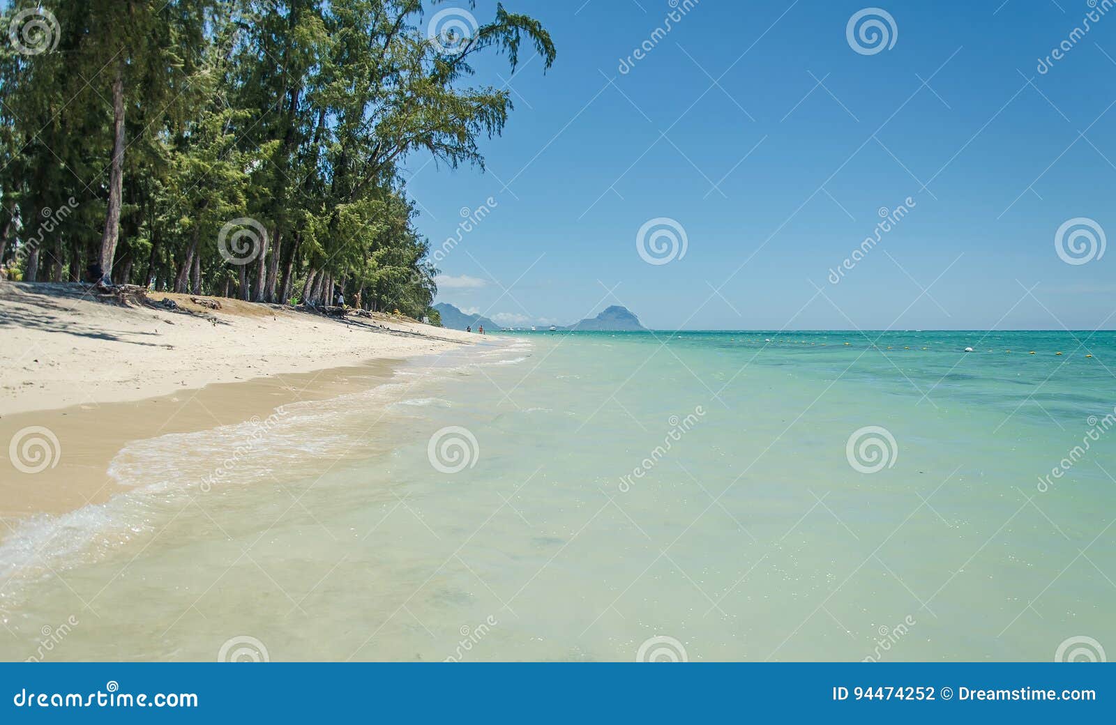 A Tropical Sunny Beach, Mauritius Stock Photo - Image of sunbath ...