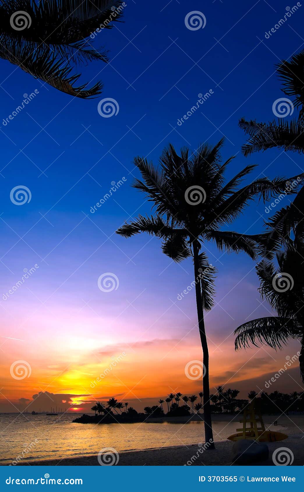 Tropical Sunset stock image. Image of horizon, momentary - 3703565