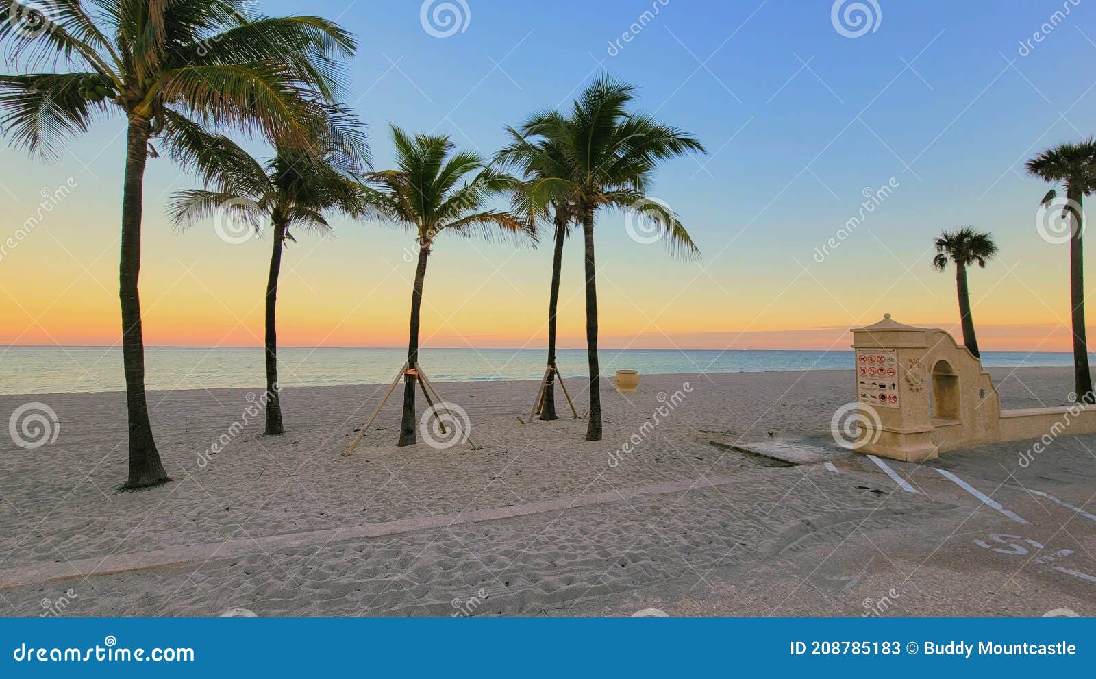 Tropical Sunset boardwalk stock image. Image of walkway - 208785183