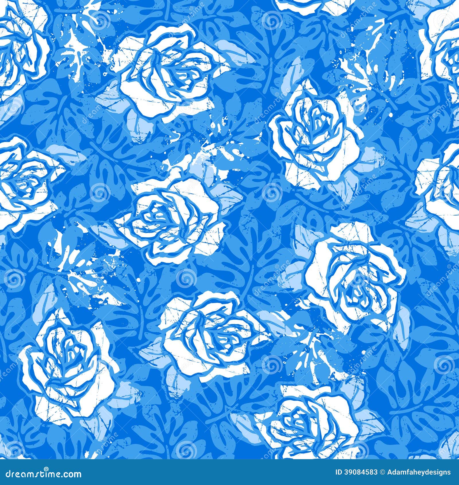 Tropical surf floral. stock vector. Illustration of patterm - 39084583