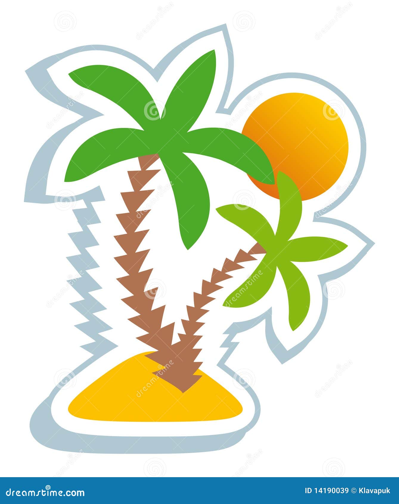 Tropical symbol stock vector. Illustration of painting - 14190039