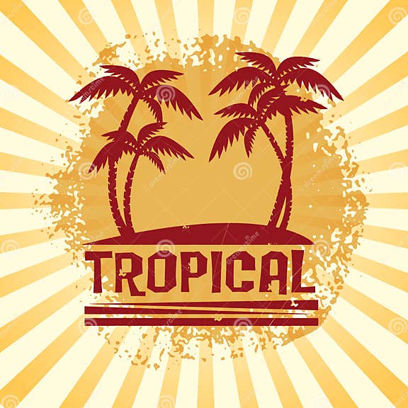 Tropical symbol stock vector. Illustration of design - 65431604