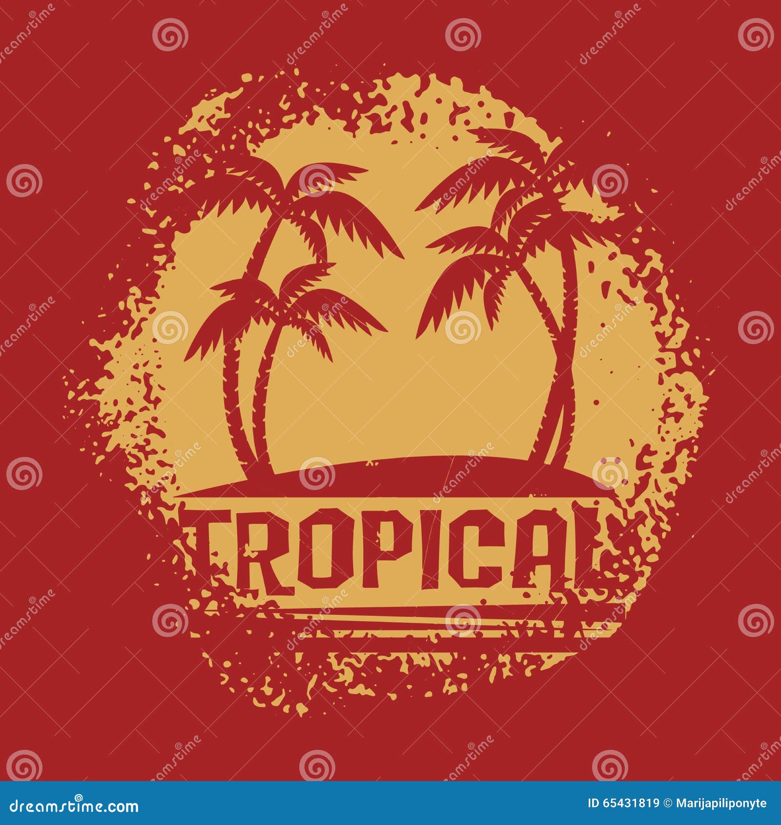 Tropical symbol stock vector. Illustration of orange - 65431819