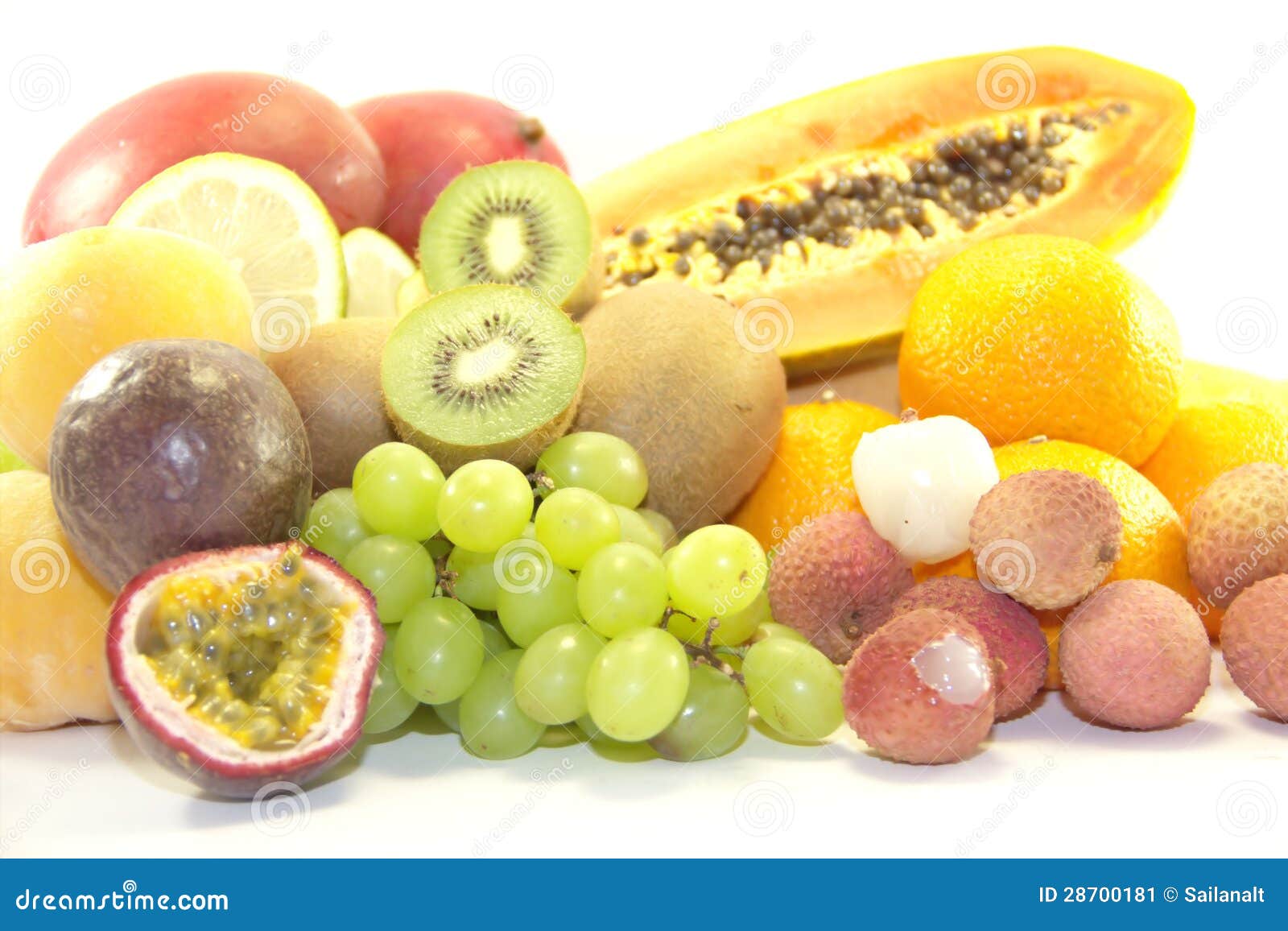 Tropical tasty fruits stock image. Image of mango, grape - 28700181