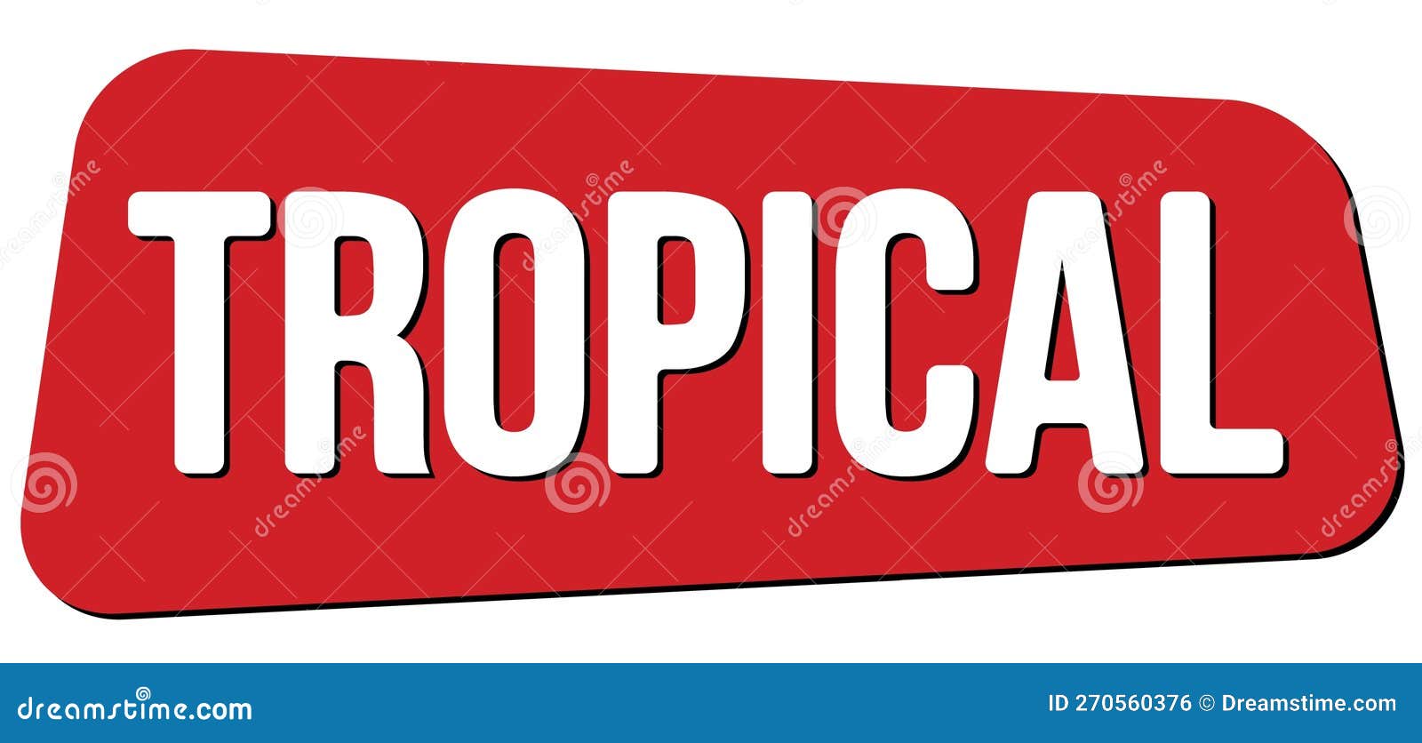 TROPICAL Text on Red Trapeze Stamp Sign Stock Illustration ...