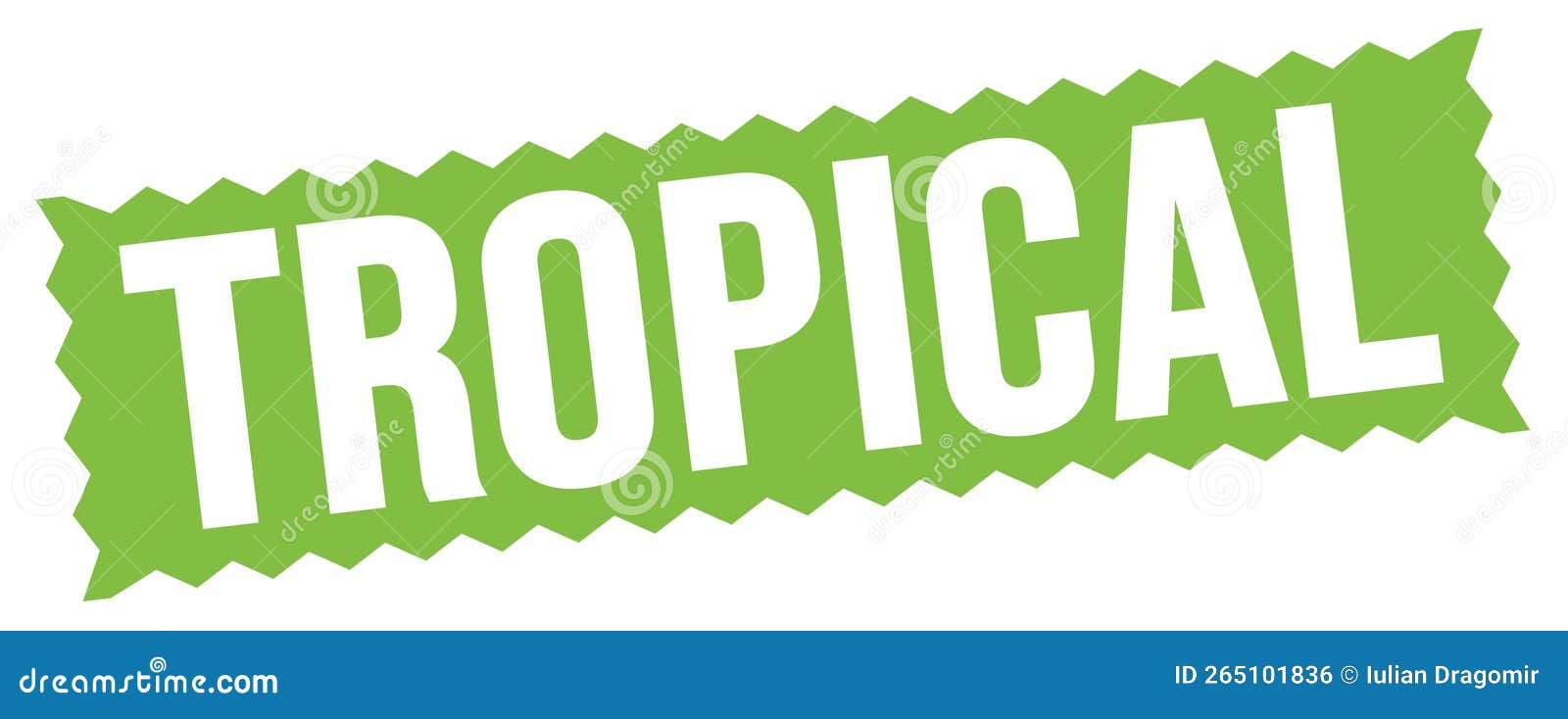 TROPICAL Text Written on Green Stamp Sign Stock Illustration ...