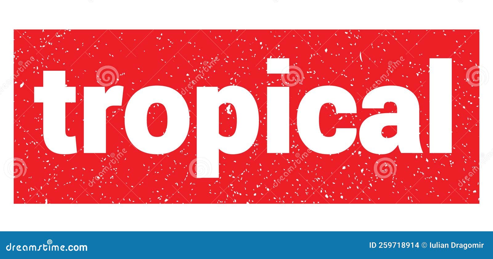 Tropical Text Written on Red Stamp Sign Stock Illustration ...