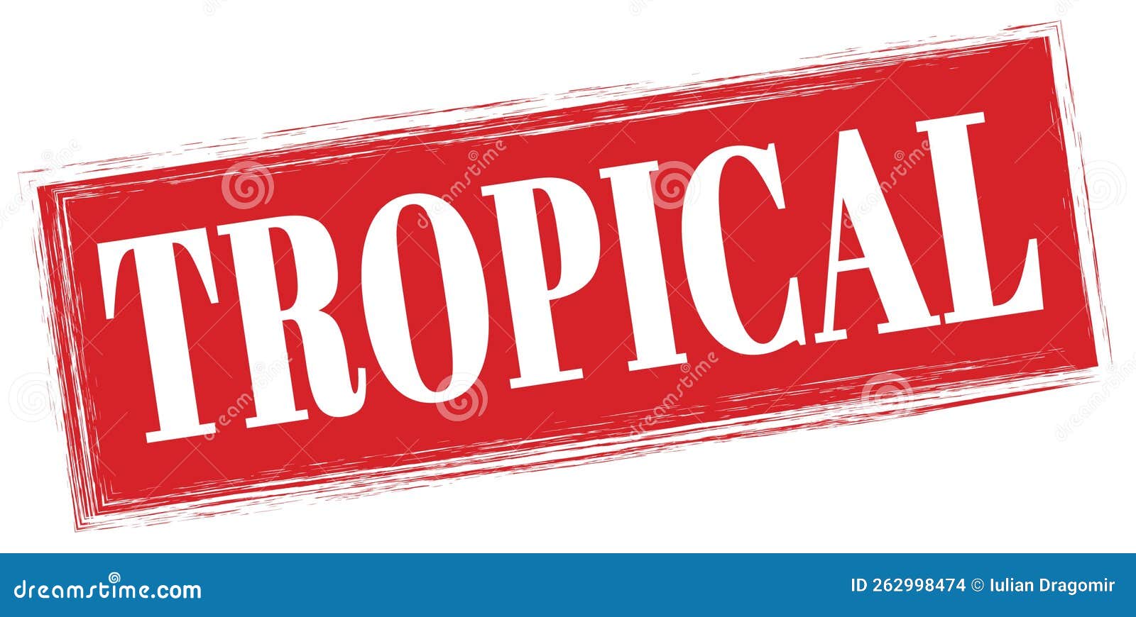 TROPICAL Text Written on Red Stamp Sign Stock Illustration ...