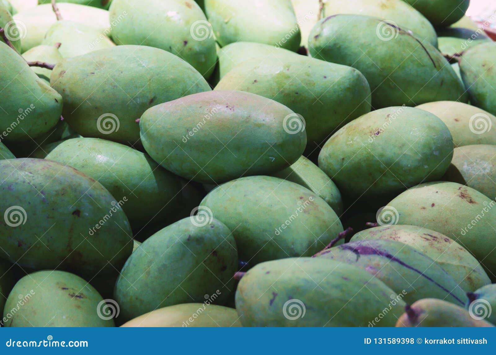 Tropical Thai Green Mango is Popular Fruit, in Basket To Protect and ...