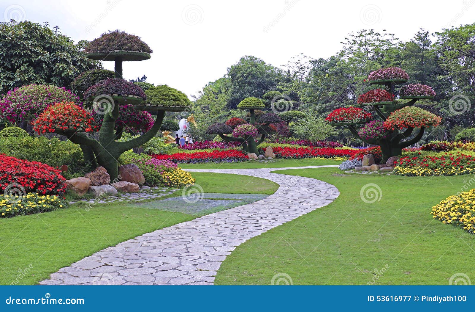Tropical topiary garden stock image. Image of garden - 53616977