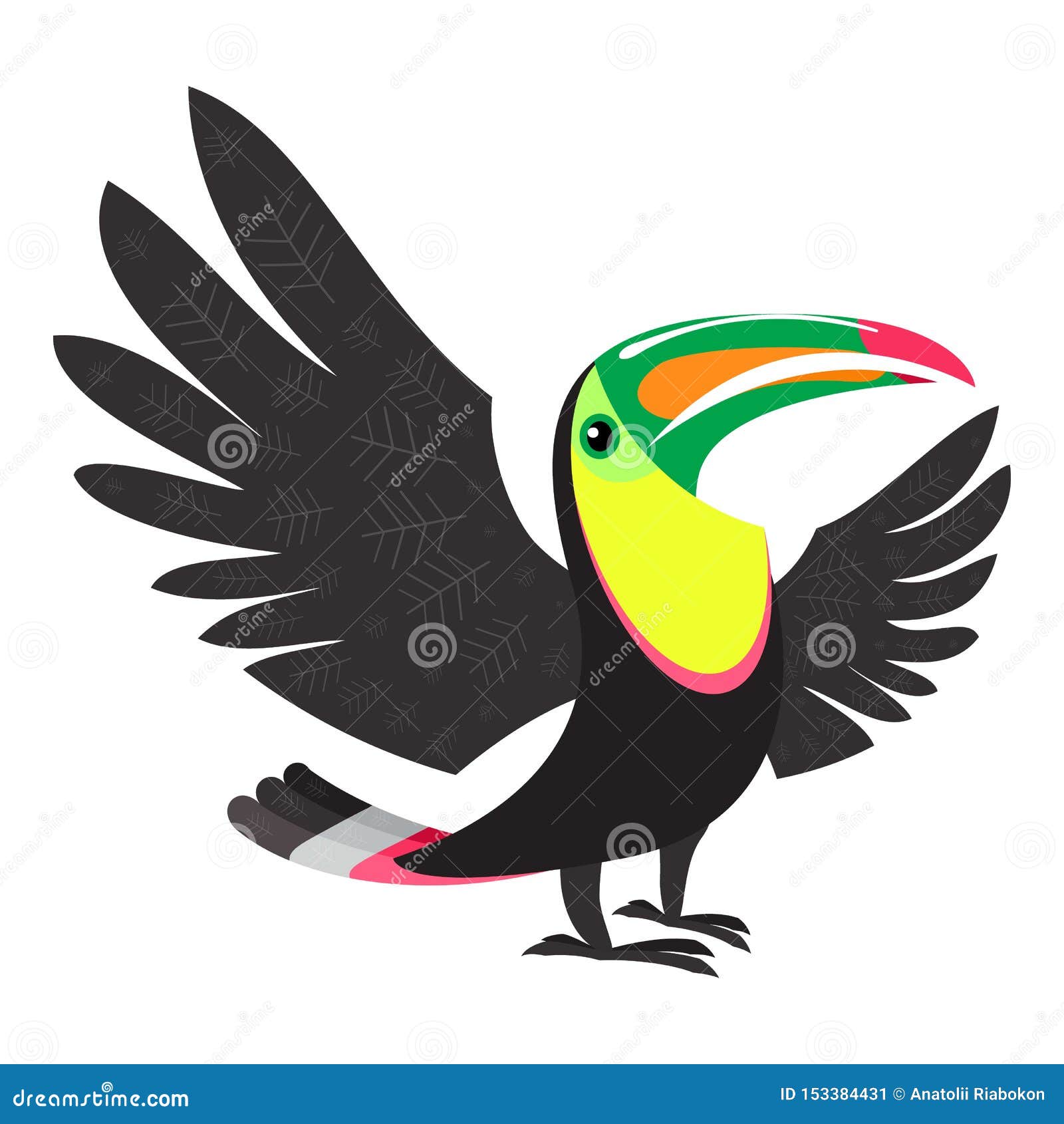 Tropical Toucan Icon, Cartoon Style Stock Vector - Illustration of icon ...