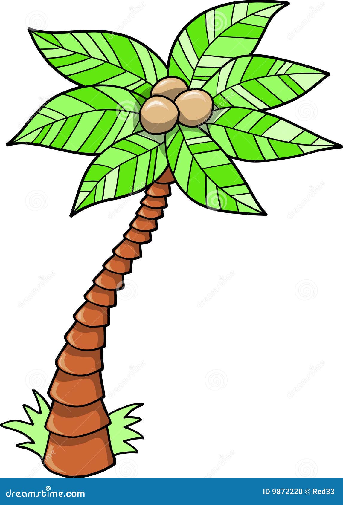 Tropical Tree Vector stock vector. Illustration of forest - 9872220