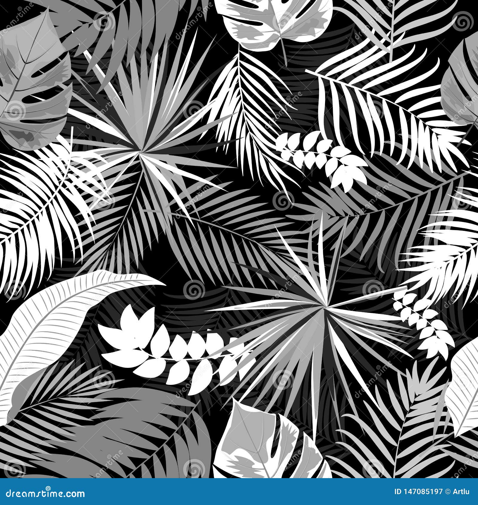 Tropical Vector Seamless Pattern Stock Vector - Illustration of hawaii ...