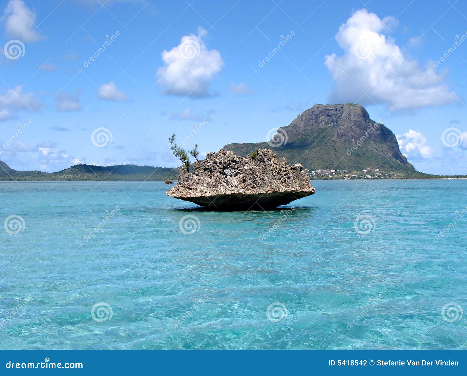 Tropical water Mauritius stock photo. Image of coastline - 5418542