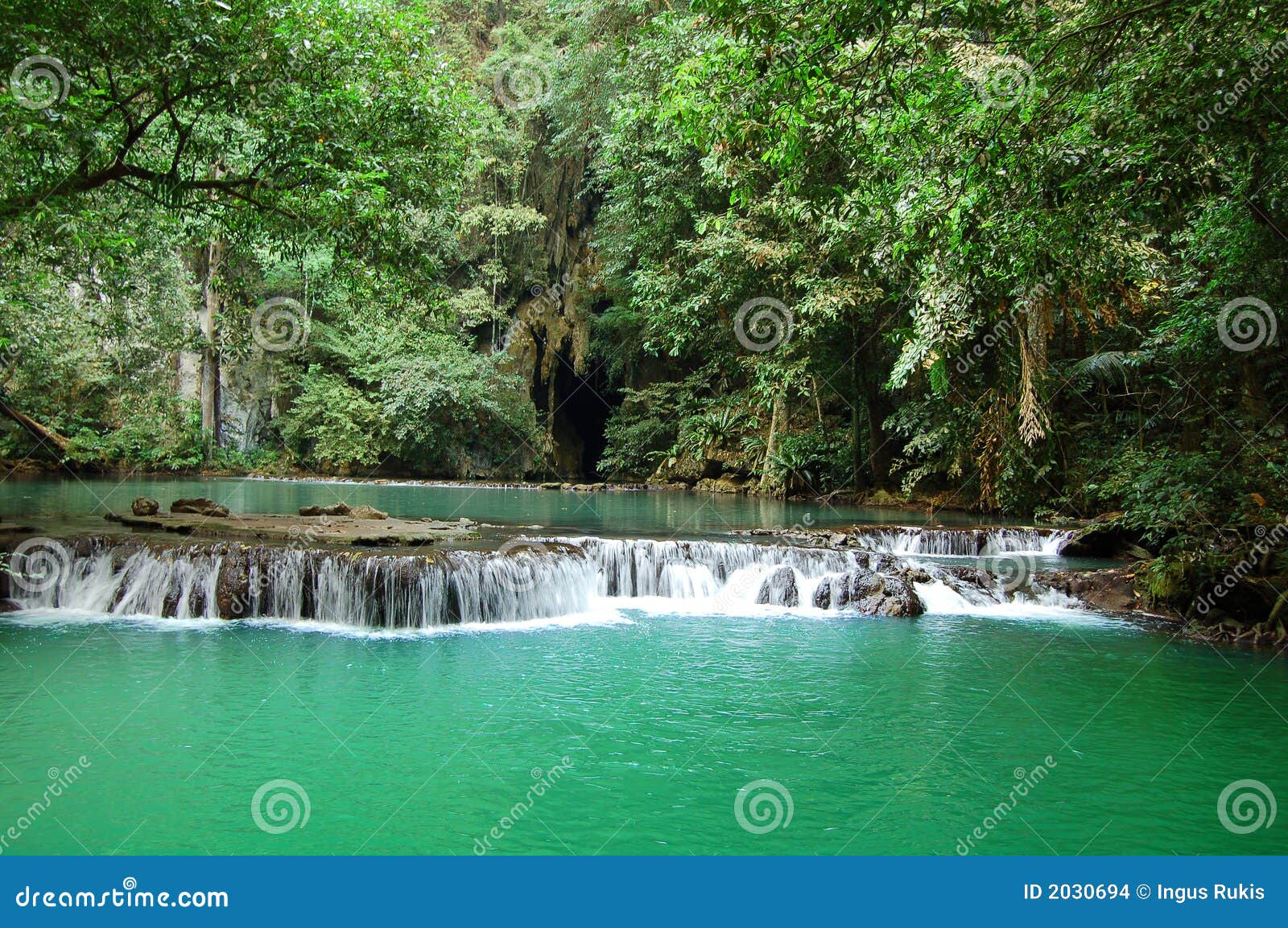Tropical waterfall stock photo. Image of traveling, scenic - 2030694