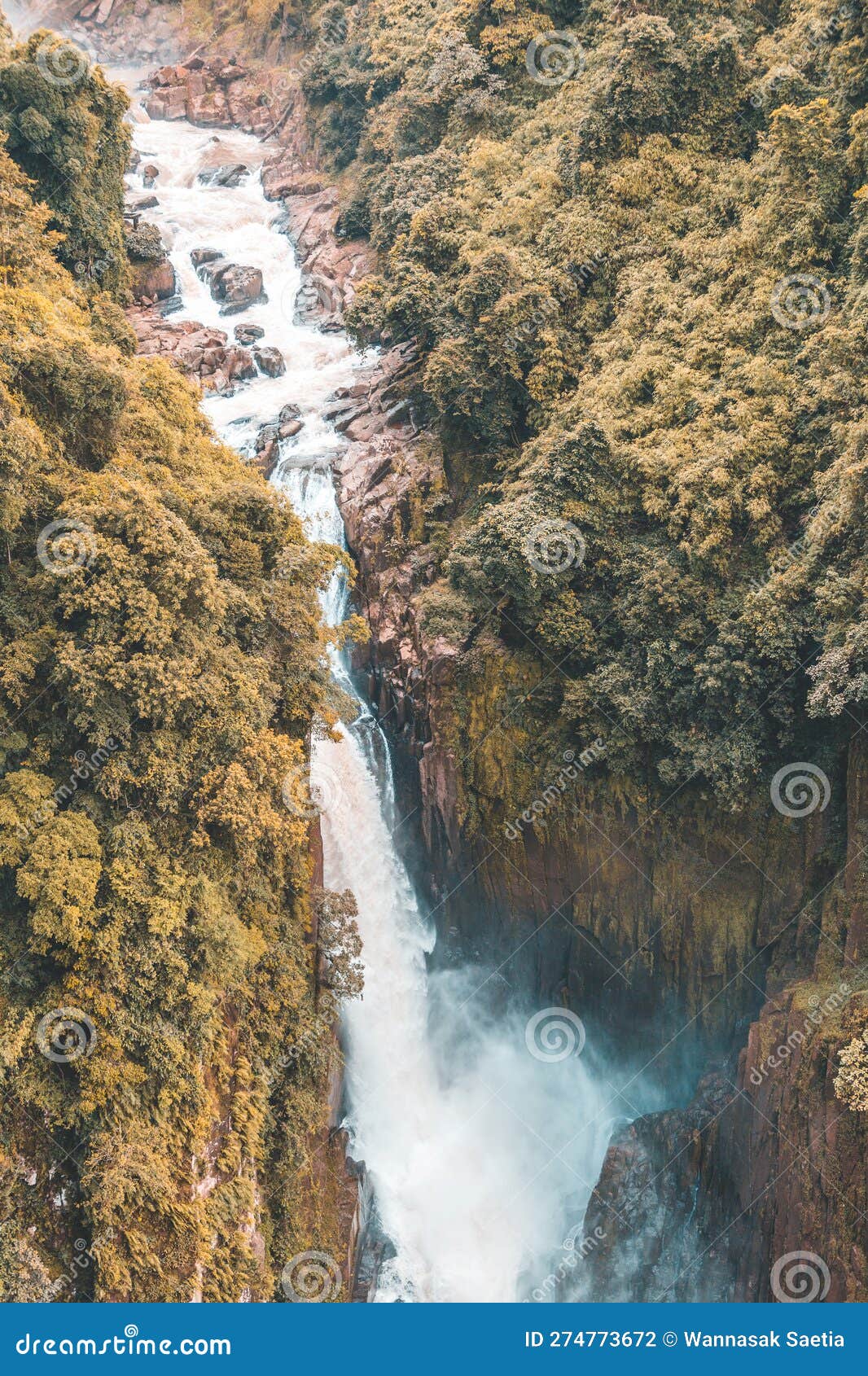 Tropical Waterfall in the Jungle, Sumatra, Indonesia Stock Photo ...