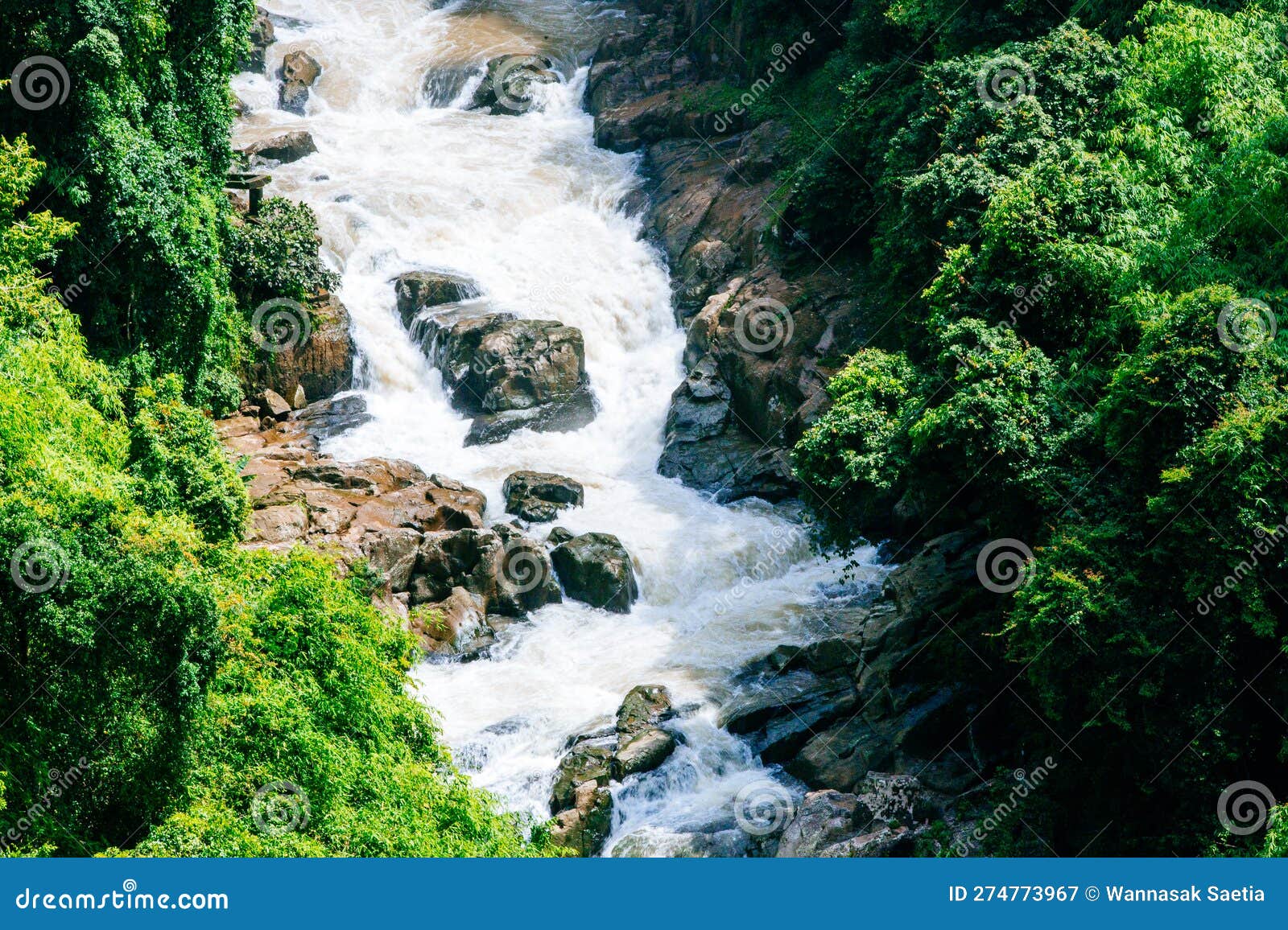 Tropical Waterfall in the Jungle, Sumatra, Indonesia Stock Image ...