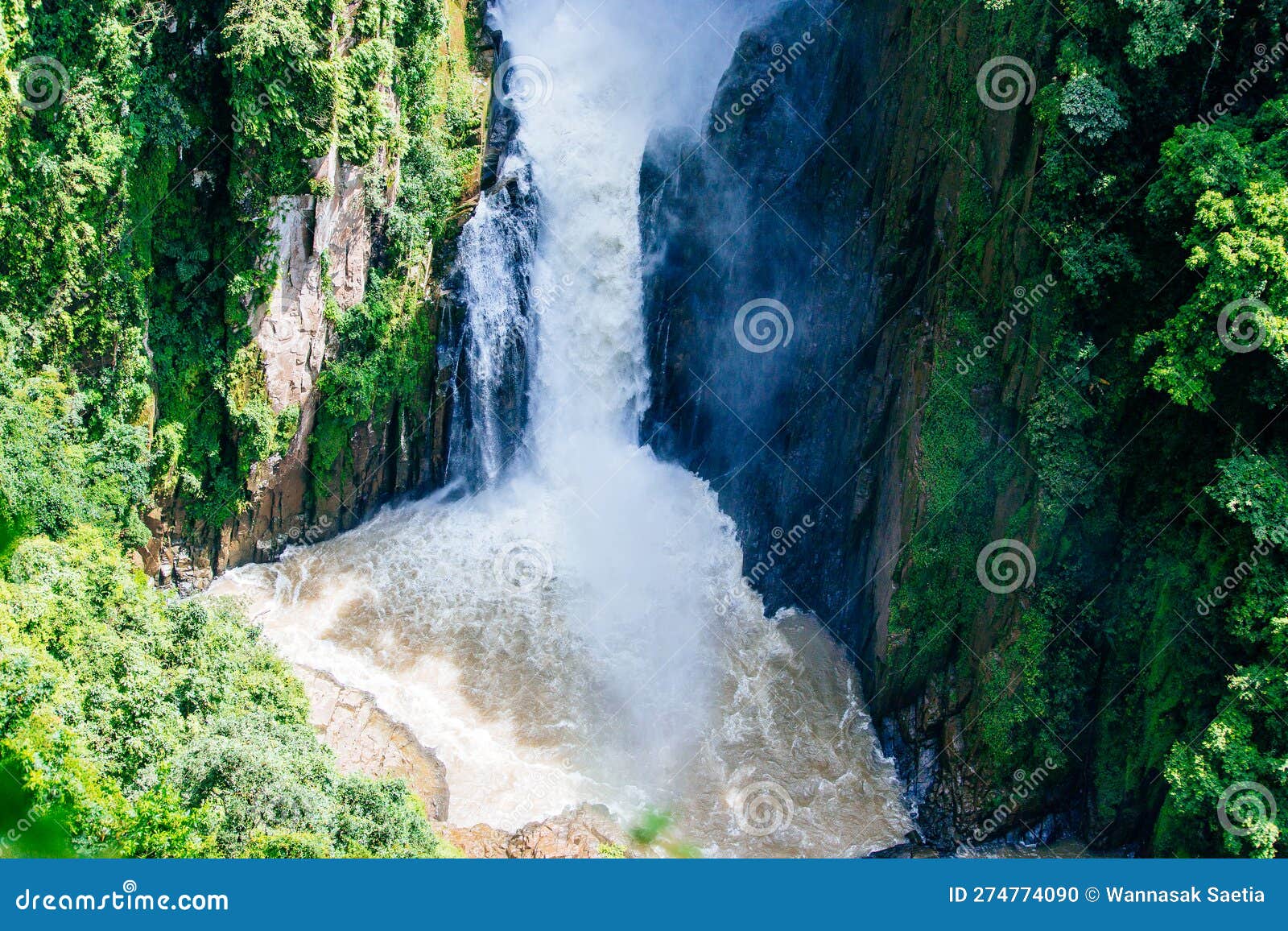Tropical Waterfall in the Jungle, Sumatra, Indonesia Stock Photo ...