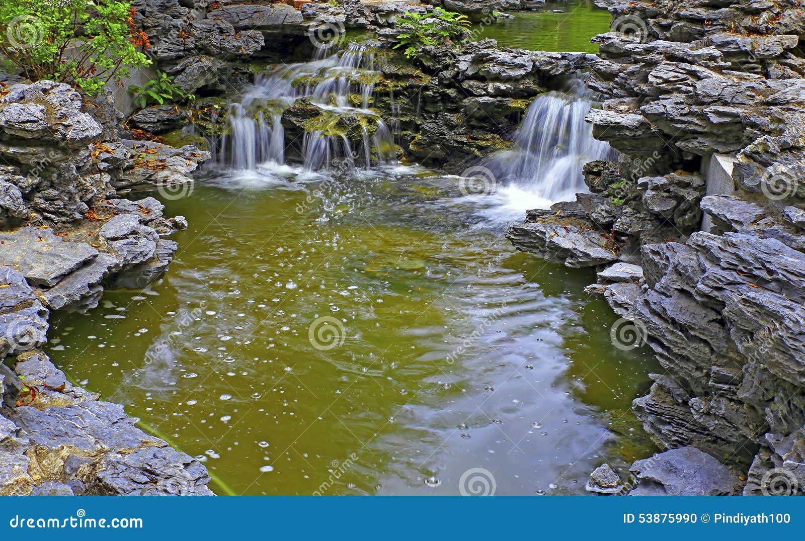 Tropical Waterfall in Zen Garden Stock Photo - Image of relax, spring ...