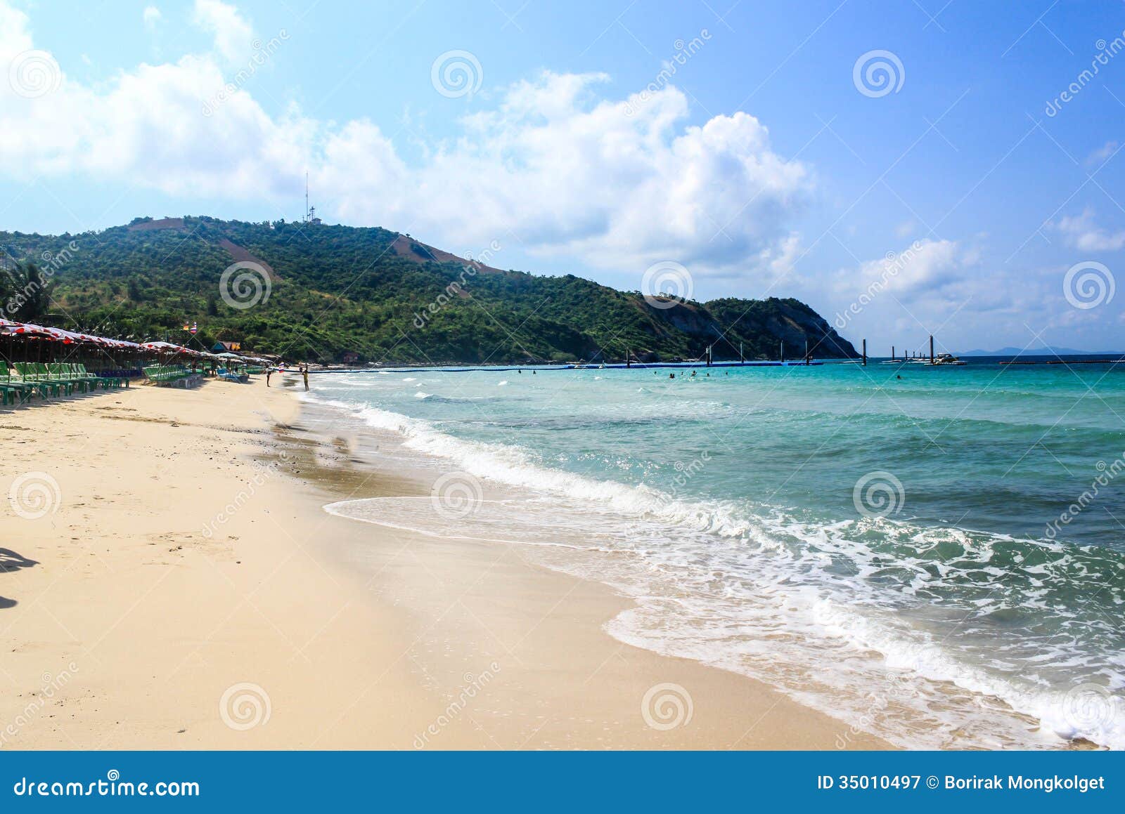 Tropical white sand beach stock image. Image of seascape - 35010497