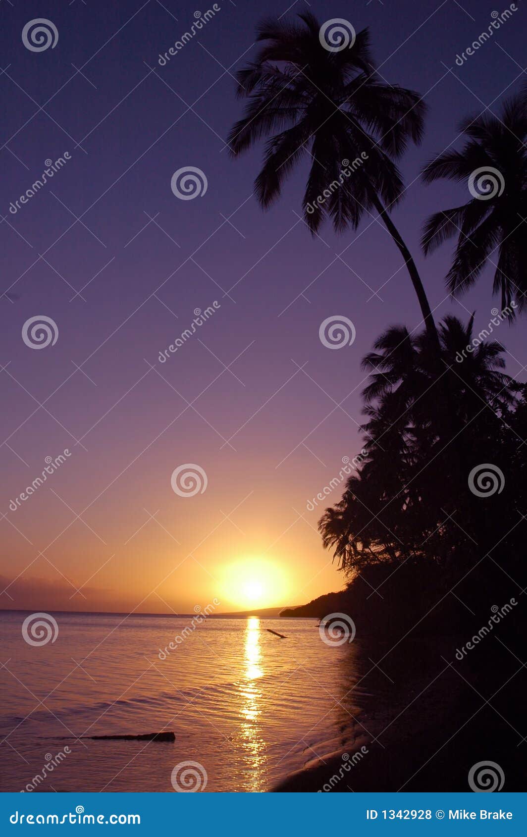 Tropicl Hawaiian Sunset stock photo. Image of hawaiian - 1342928