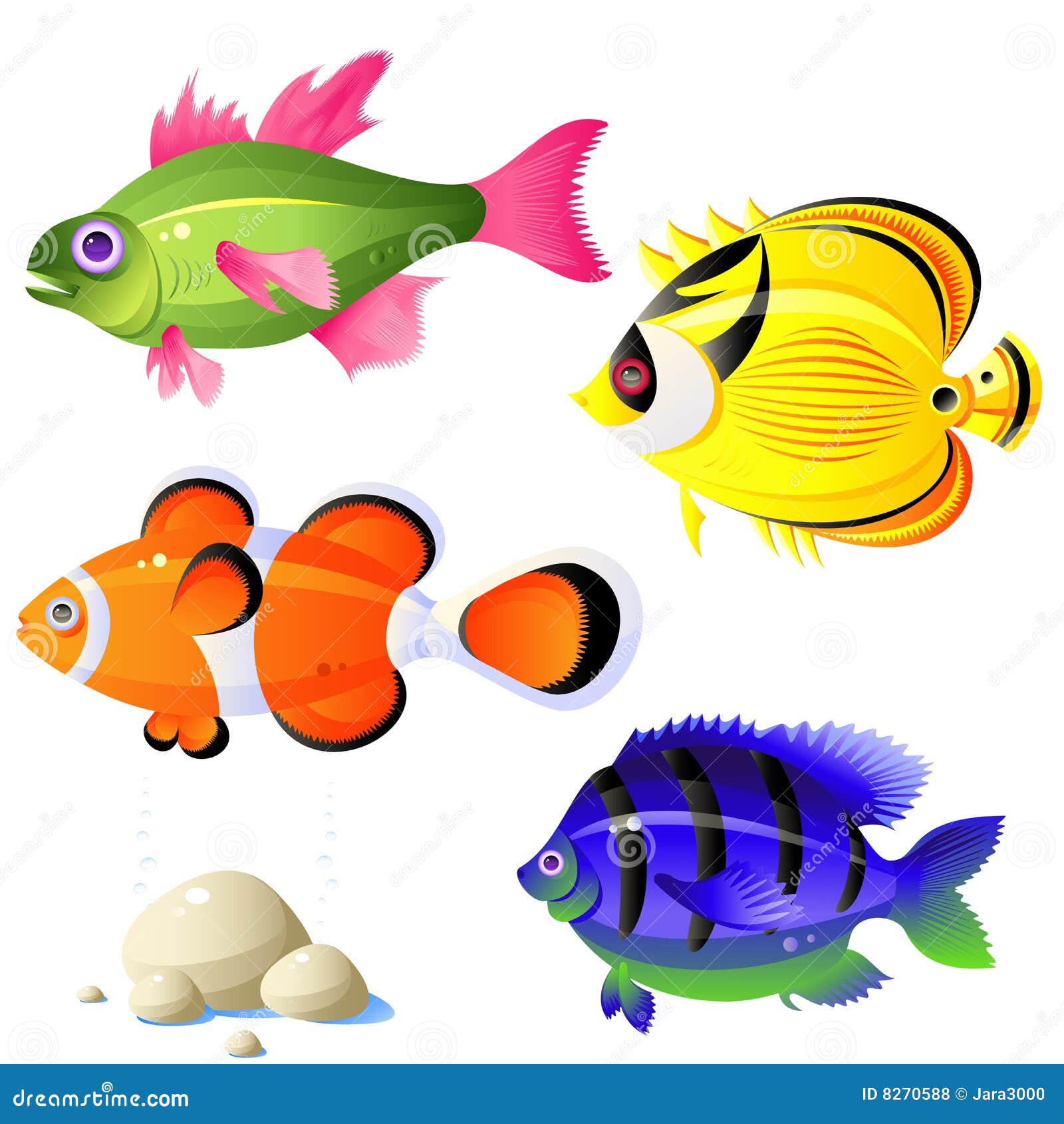 Tropische vissen vector illustratie. Illustration of nave - 8270588