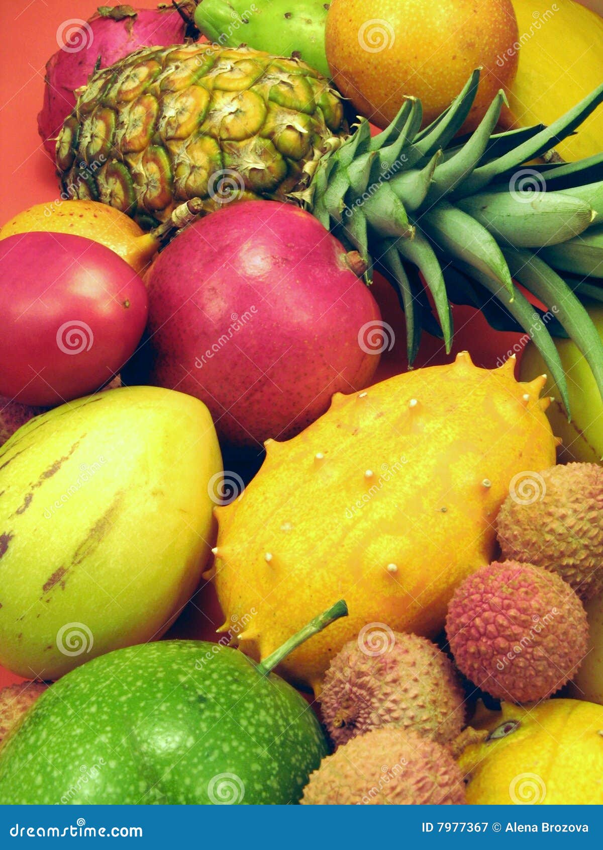 Tropische Vruchten En Groenten Stock Afbeelding - Image of kleuren ...