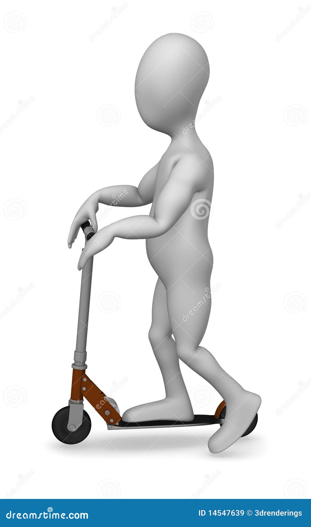 "trotinette" ilustração stock. Ilustração de figura, humanoide - 14547639