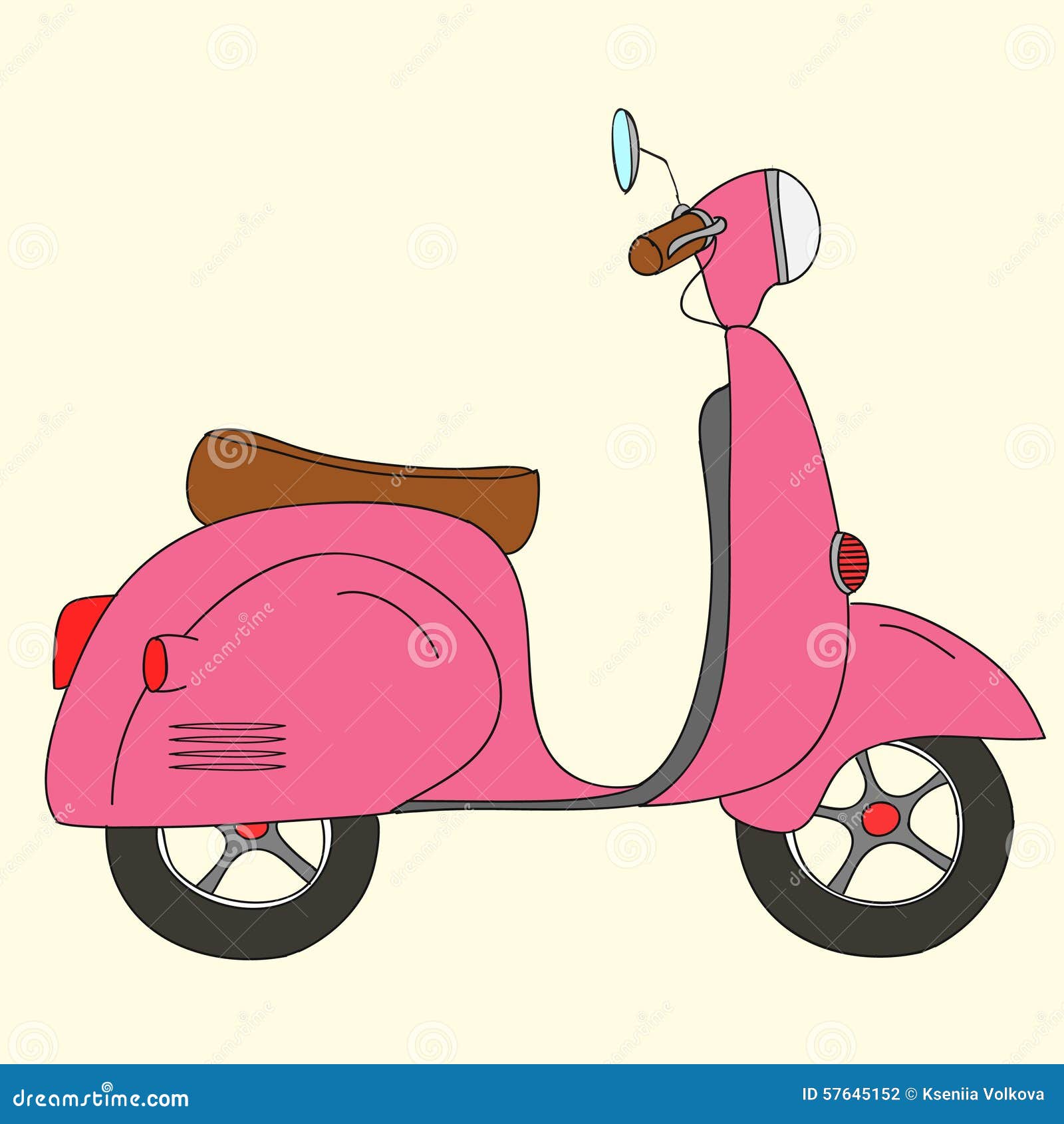 "trotinette" retro ilustração do vetor. Ilustração de retro - 57645152