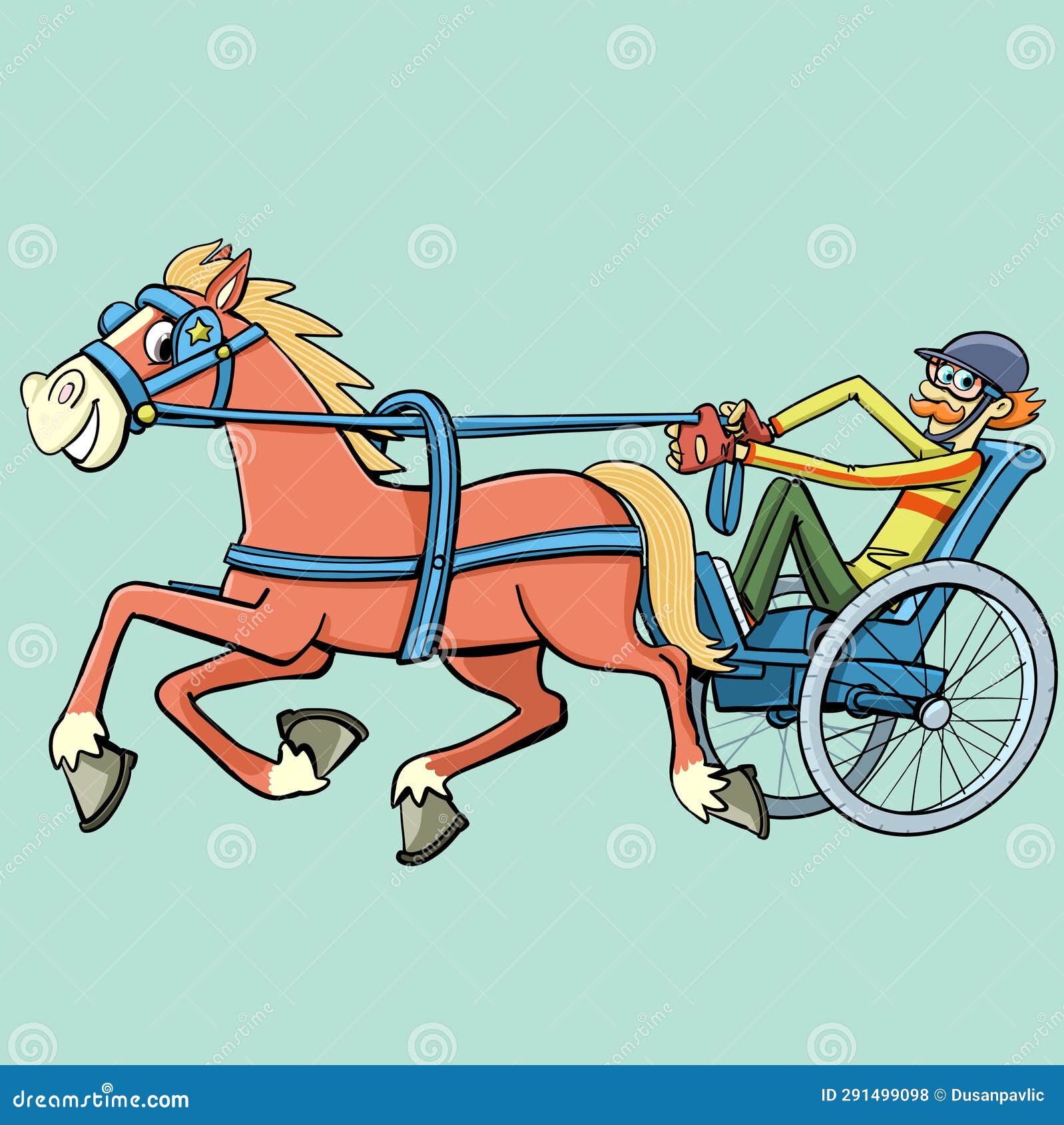 Trotting. Horse Riding In A Race Track. Neon Glow Illustration ...