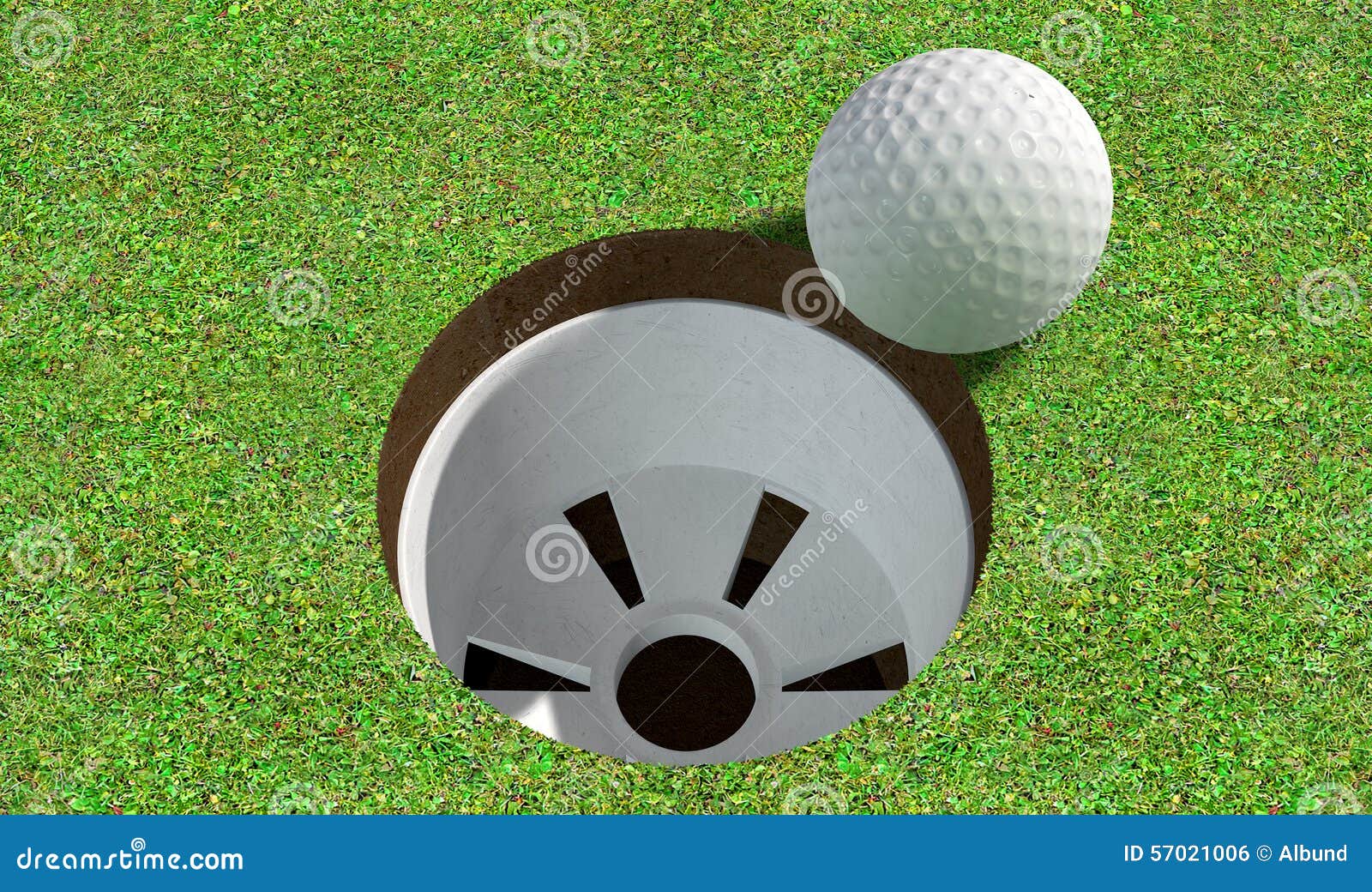 Trou De Golf Avec L'approche De Boule Photo stock - Image du réussite ...