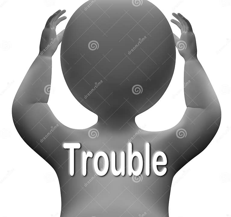 Trouble Character Means Problems Difficulty Stock Illustration ...