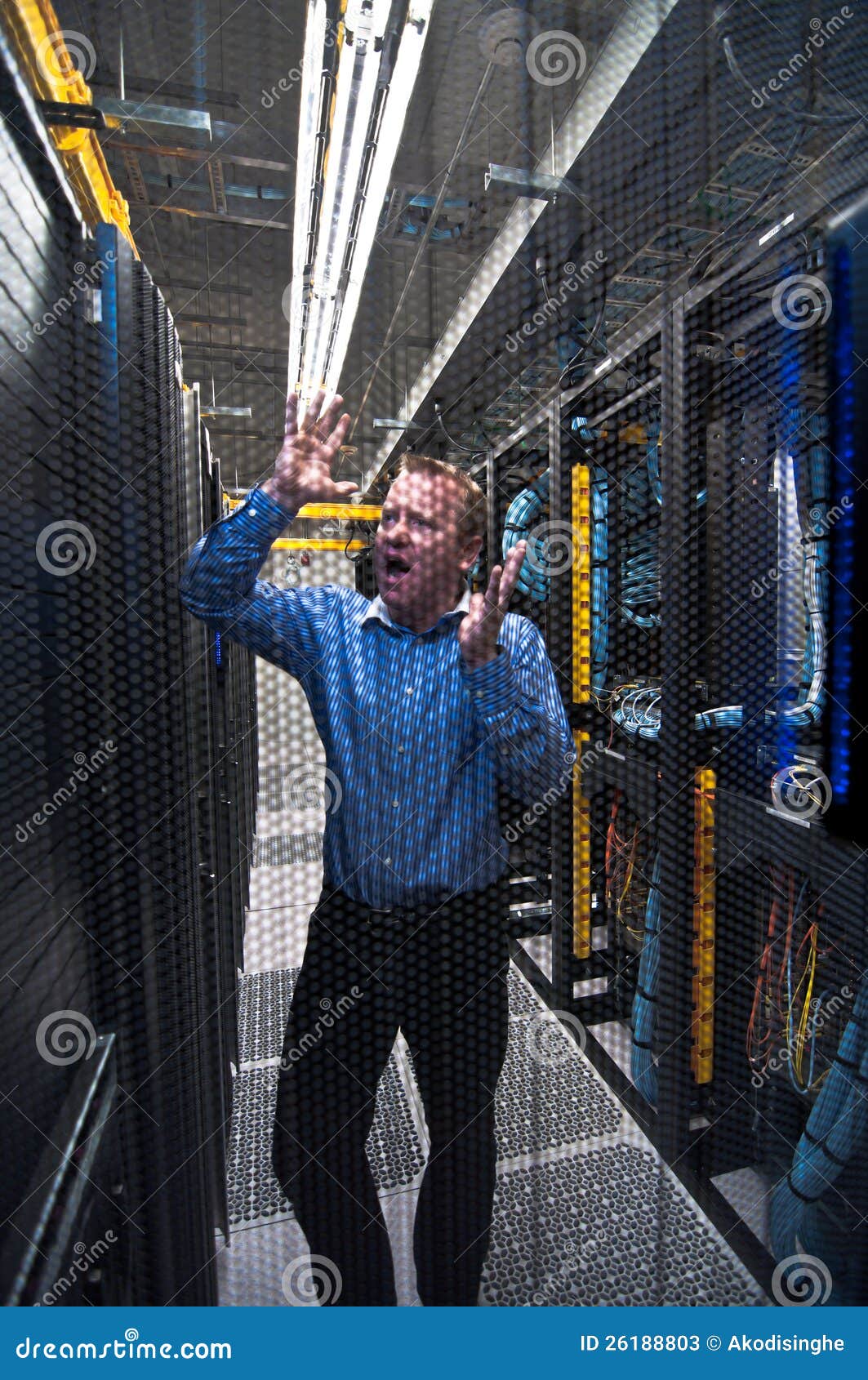 Trouble in datacenter stock image. Image of certification - 26188803