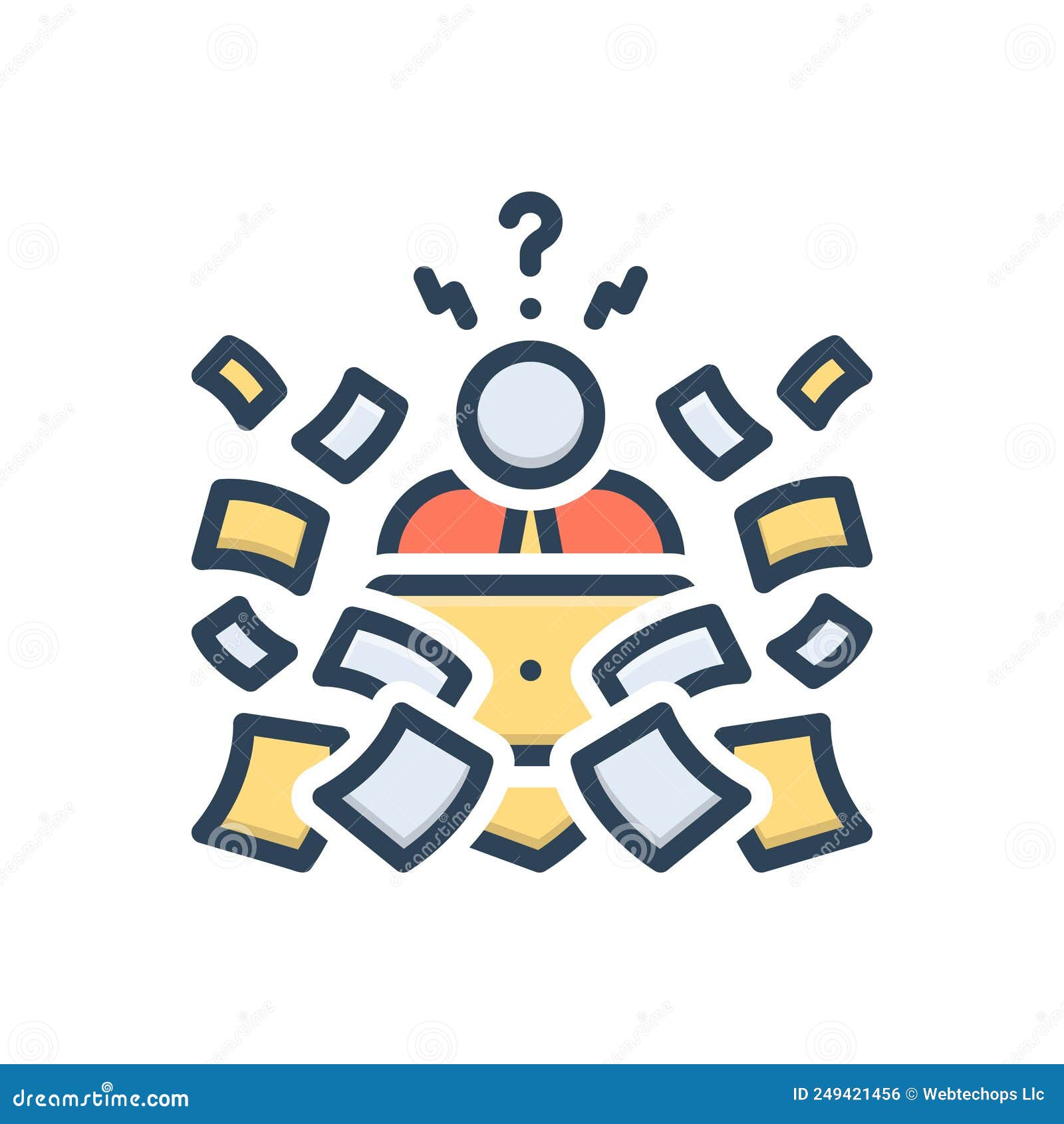 Color Illustration Icon for Trouble, Difficulty and Problems Stock ...