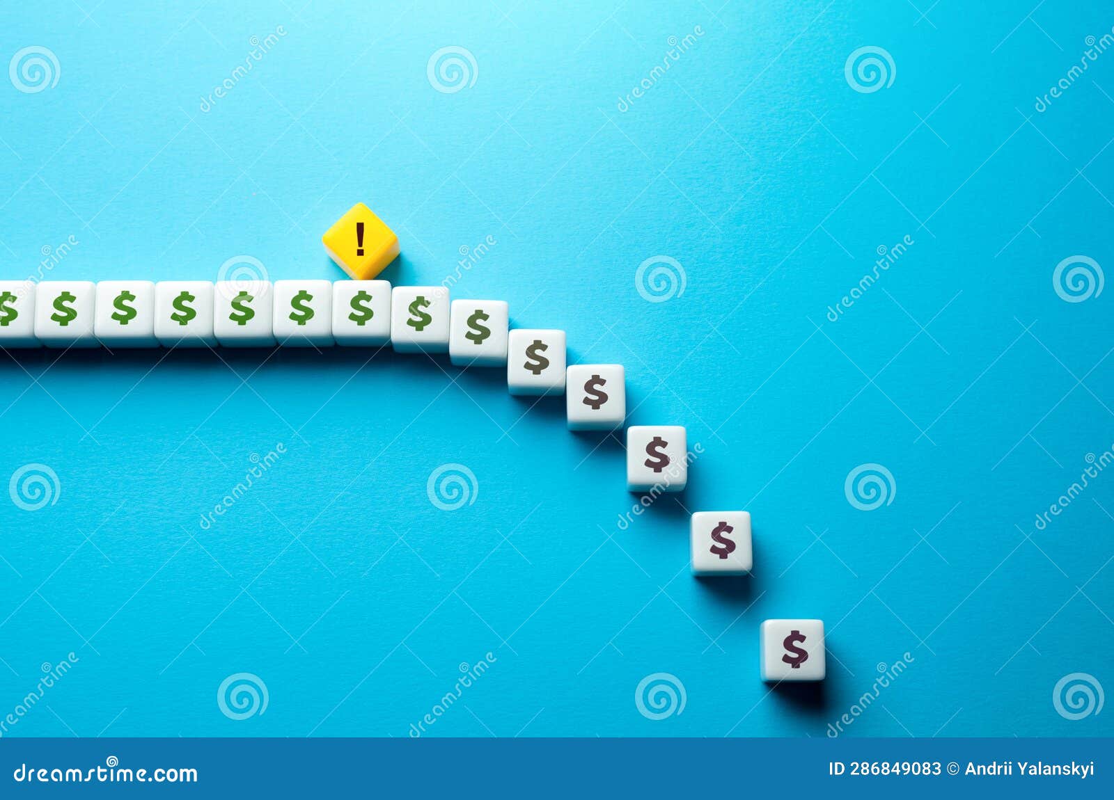 Trouble and Loss of Money. Price Drop Stock Image - Image of savings ...