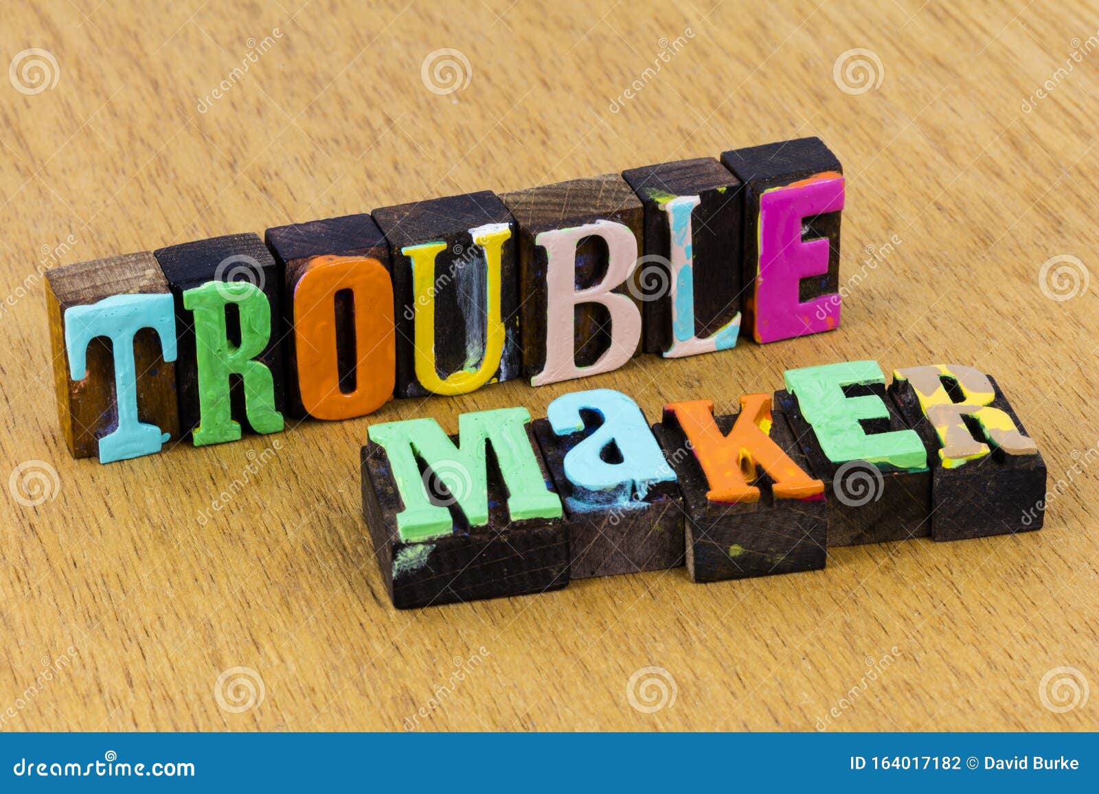 Trouble Maker Annoyance Danger Mischief Problem Difficulty Stock Photo ...