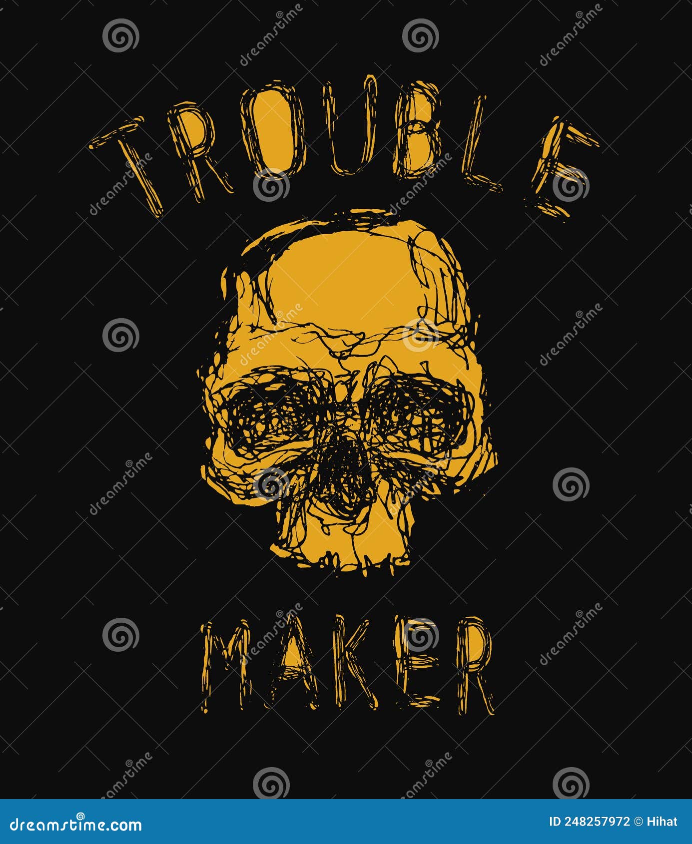 Trouble Maker. Hand Drawn Vector Illustration. Stock Vector ...