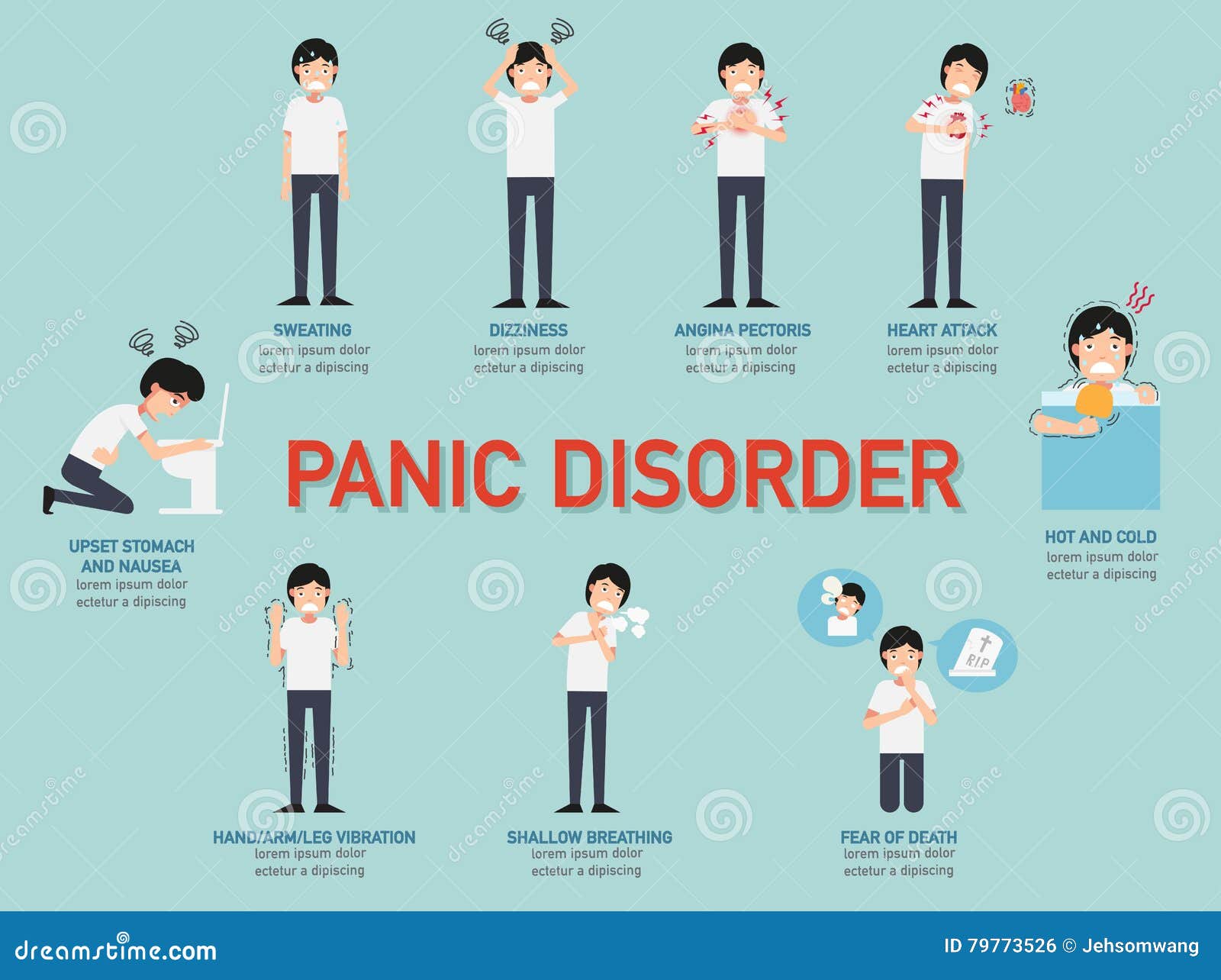 Trouble Panique Infographic Illustration de Vecteur - Illustration du ...