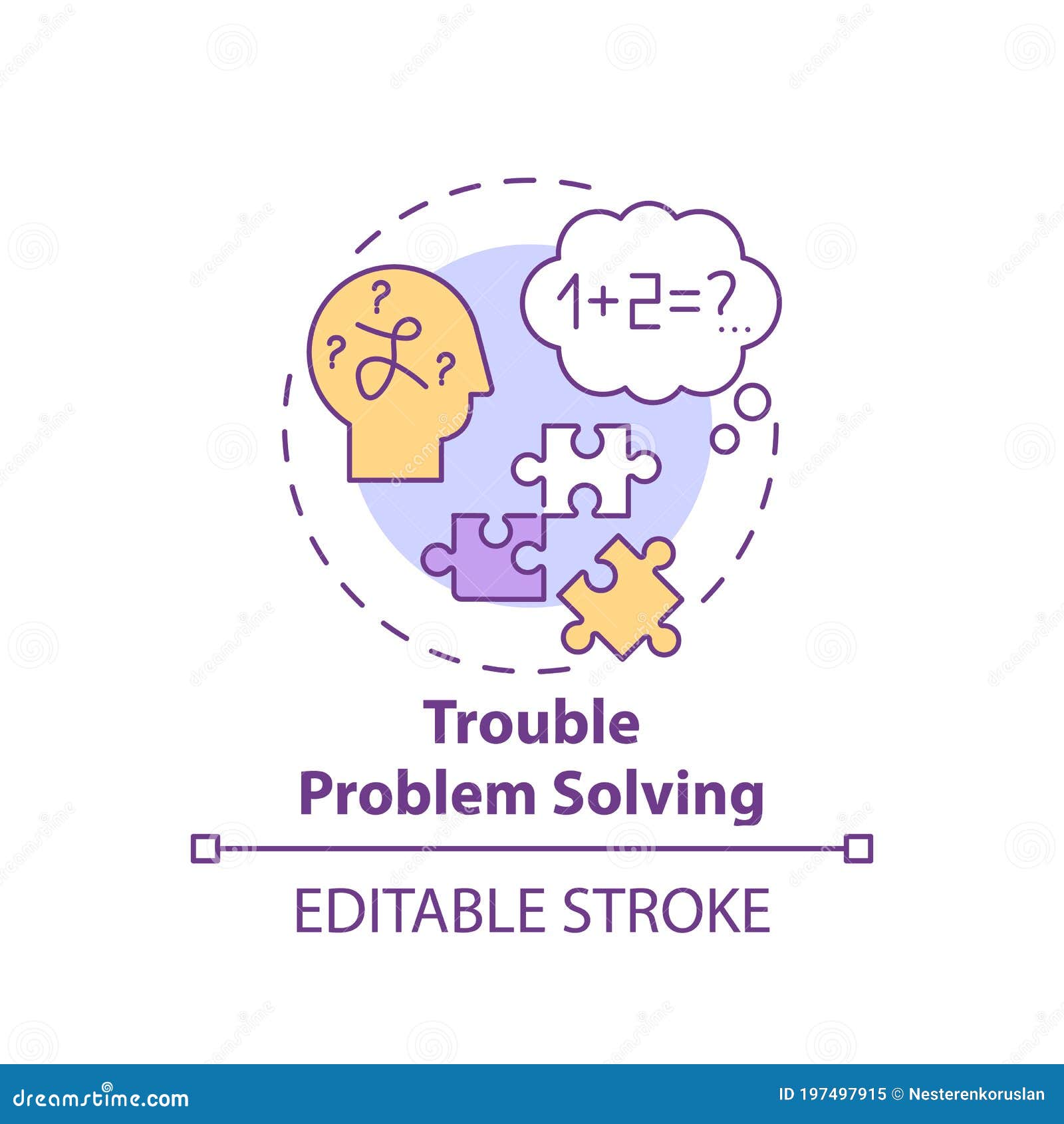 Trouble Problem Solving Concept Icon Stock Vector - Illustration of ... Trouble Problem Solving Concept Icon Stock Vector - Illustration of ...