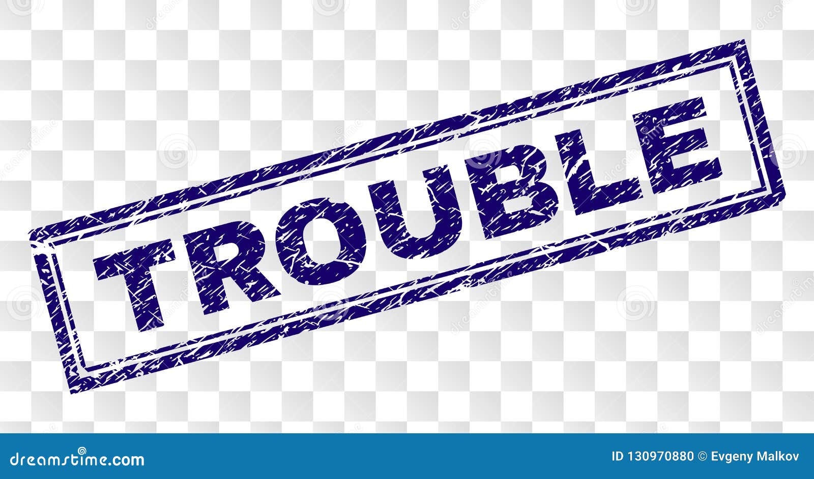 Grunge TROUBLE Rectangle Stamp Stock Vector - Illustration of seal ...