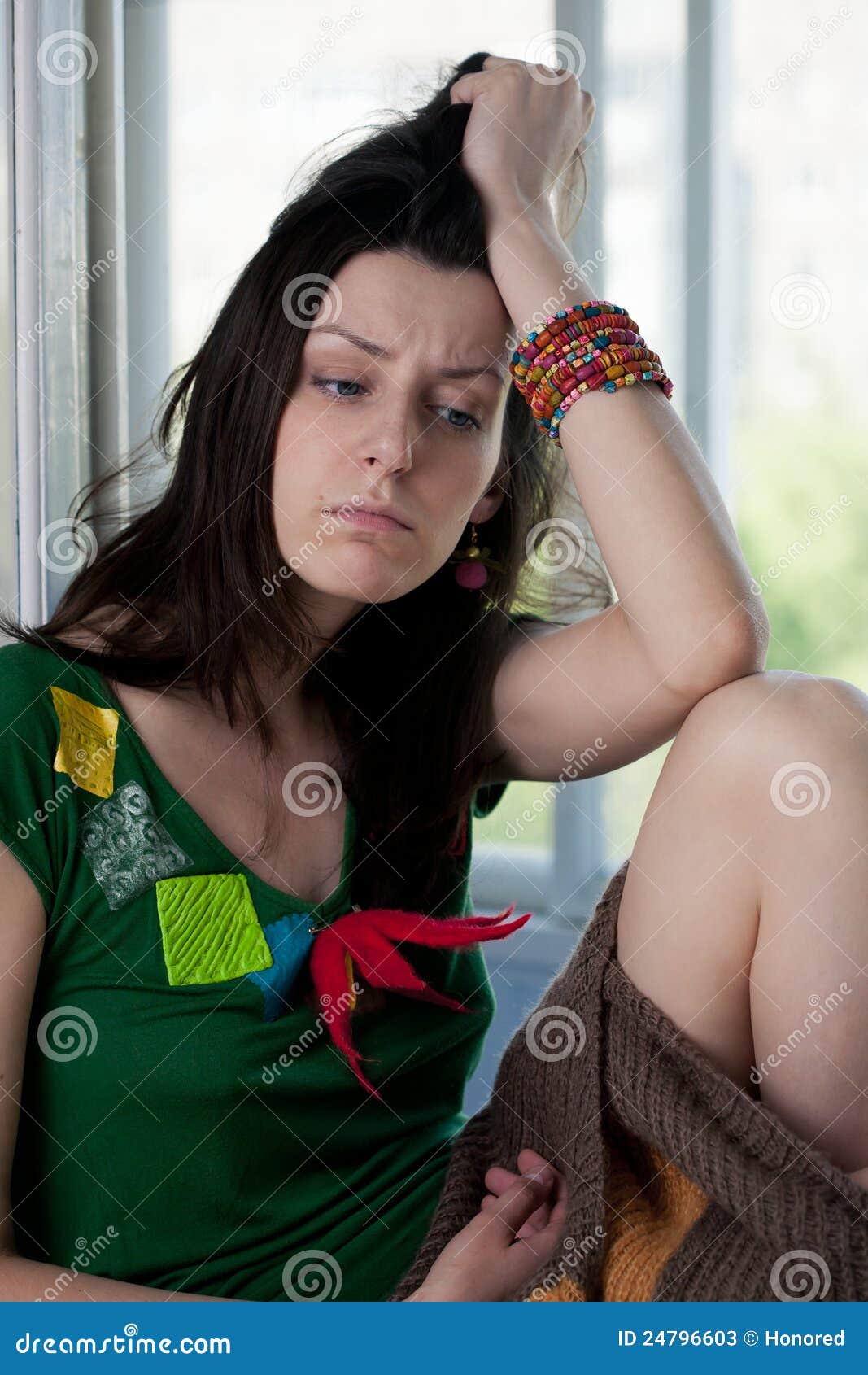 Trouble thoughts stock image. Image of caucasian, light - 24796603