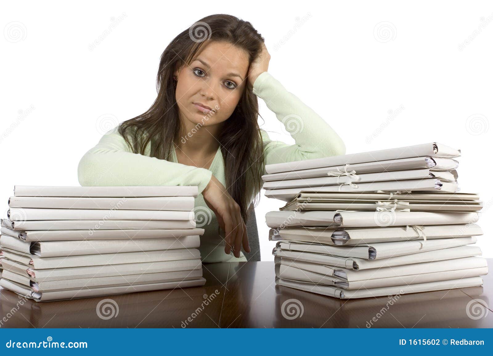 Trouble Woman in the Office Stock Photo - Image of female, bored: 1615602